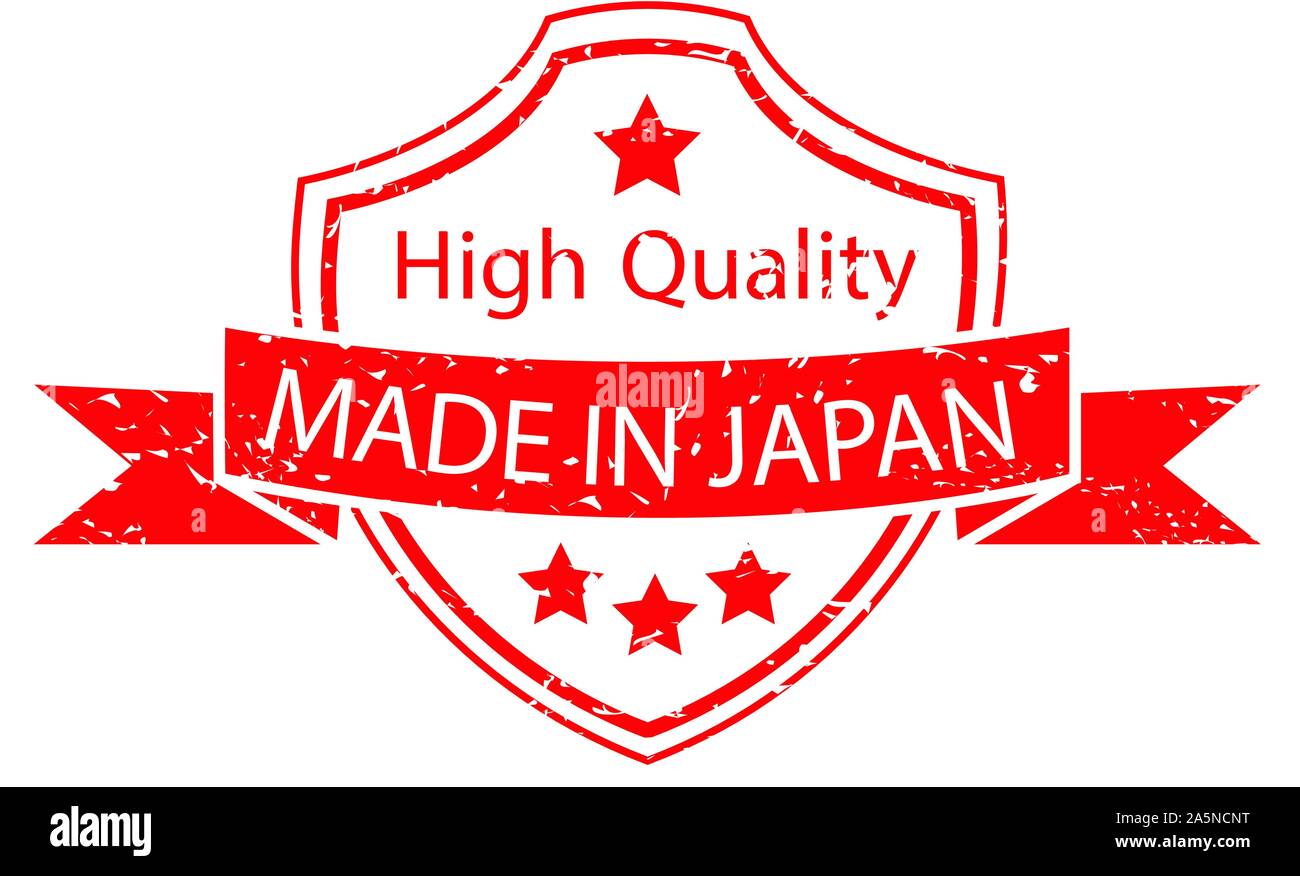 red made in japan label stamp, vintage style Stock Vector Image & Art ...
