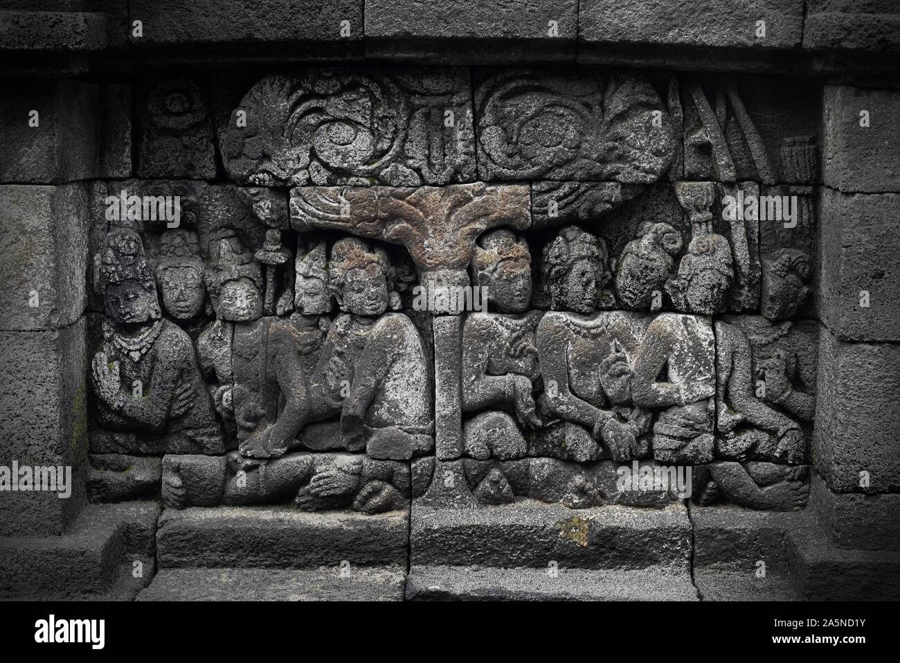 Borobudur relief hi-res stock photography and images - Alamy