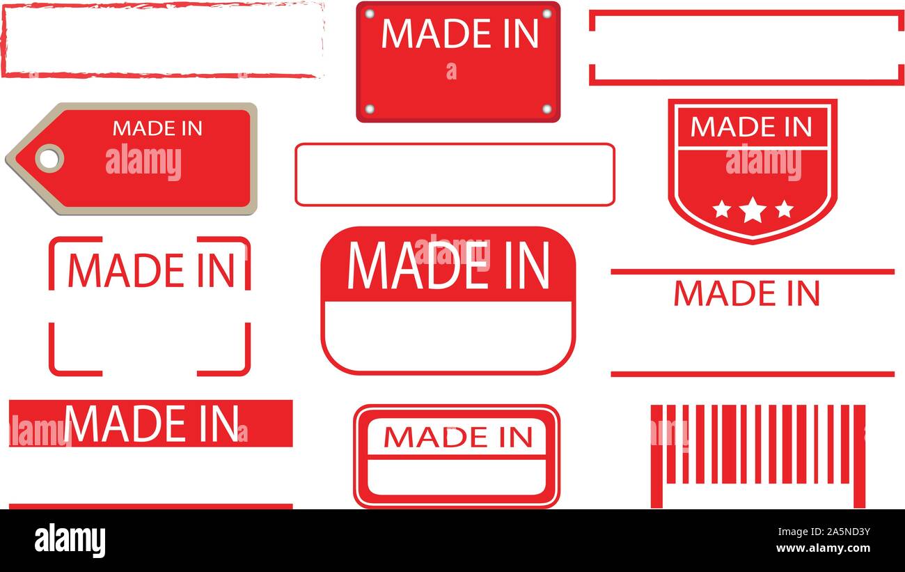 Set labels in national Stock Vector Images - Alamy