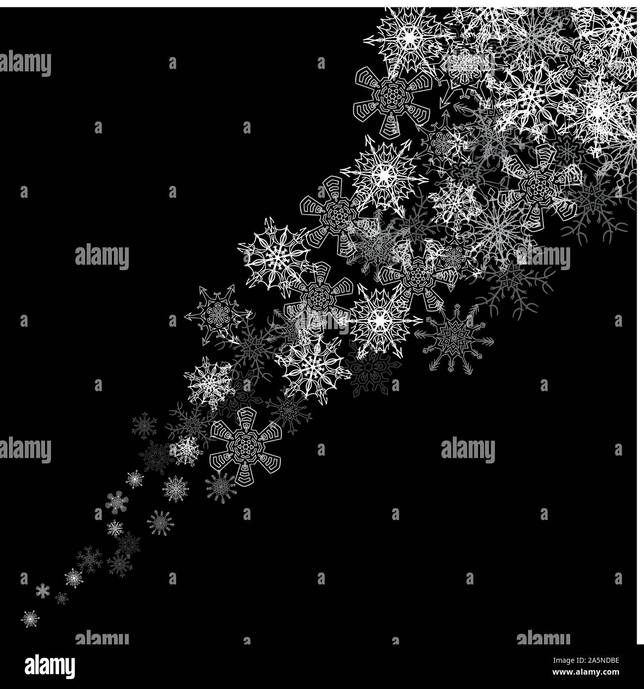 Snowflakes blizzard in the darkness Stock Vector Image & Art - Alamy