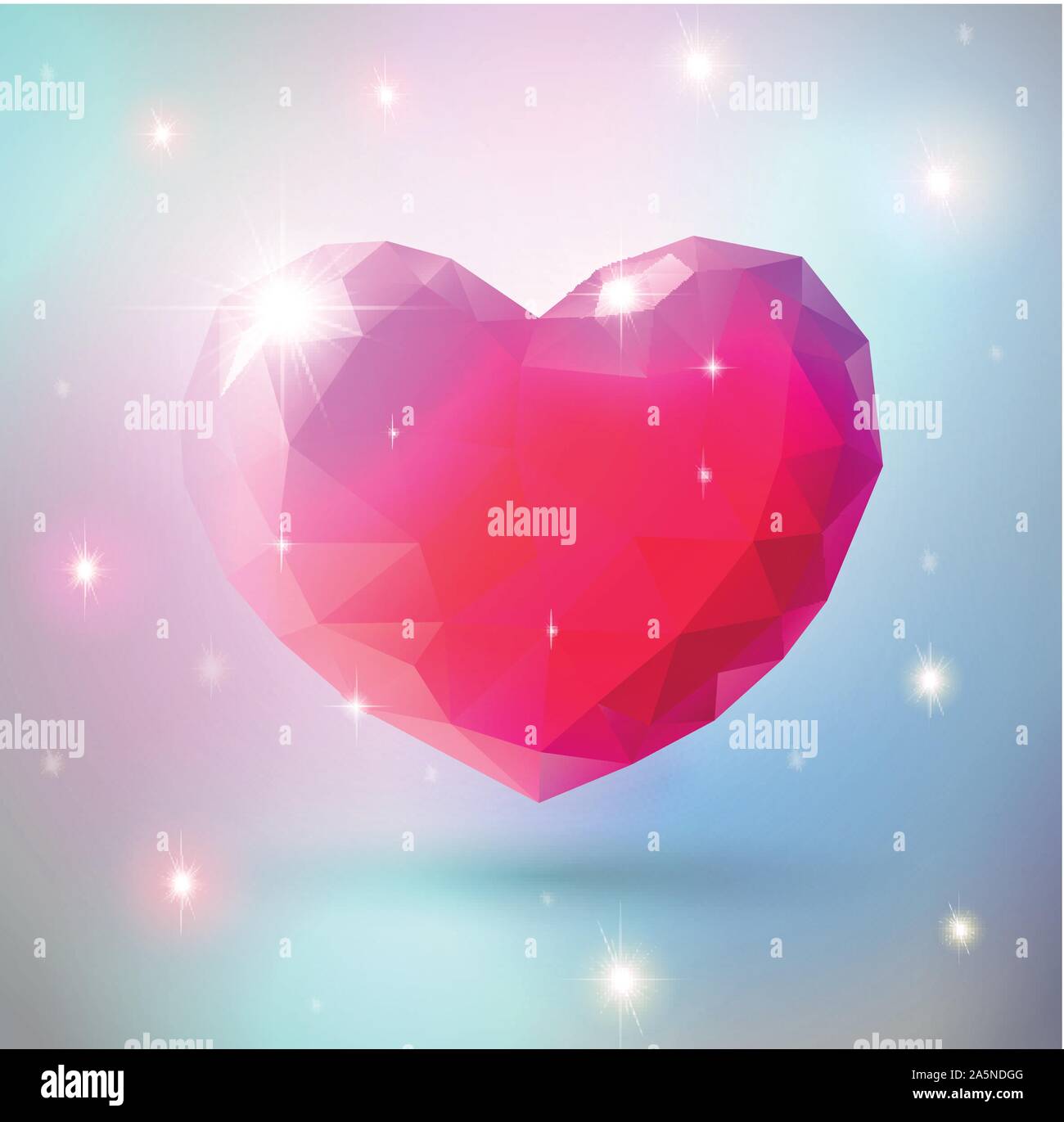 Shiny heart gem symbol Stock Vector Image & Art - Alamy
