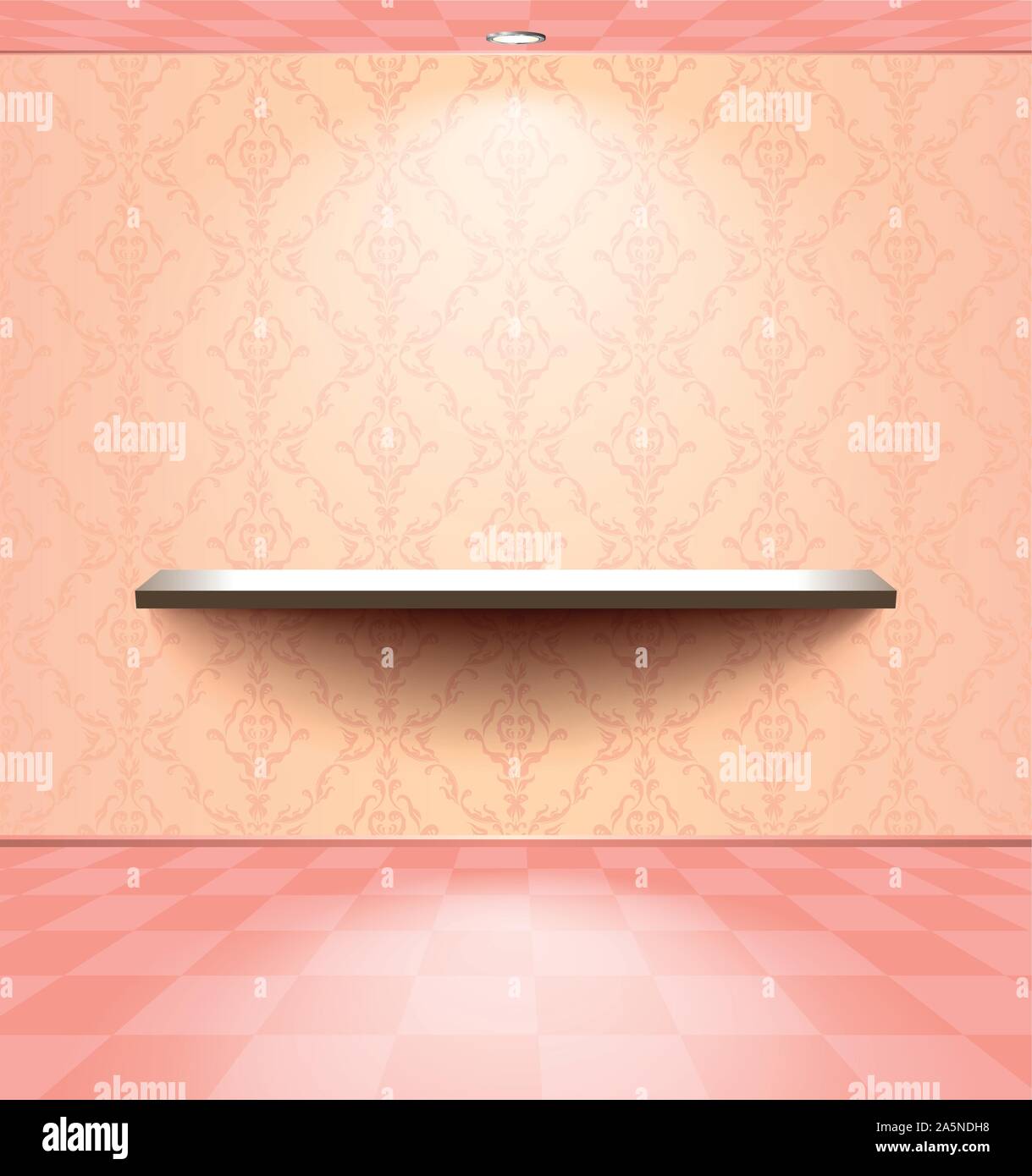 Empty pink studio room Stock Vector Images - Alamy