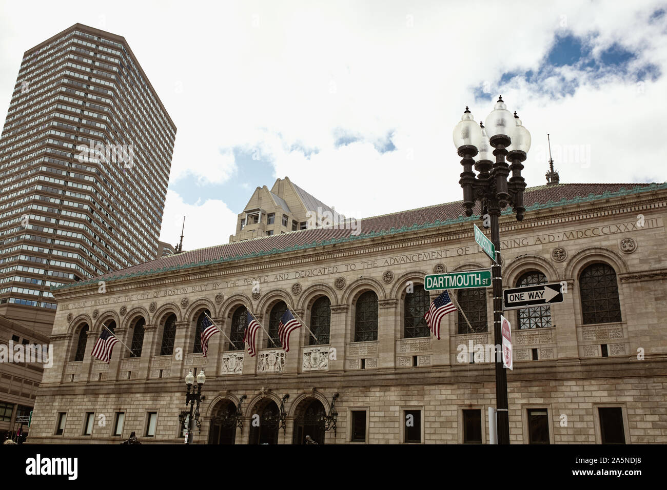 Boston public library facade hi-res stock photography and images - Alamy