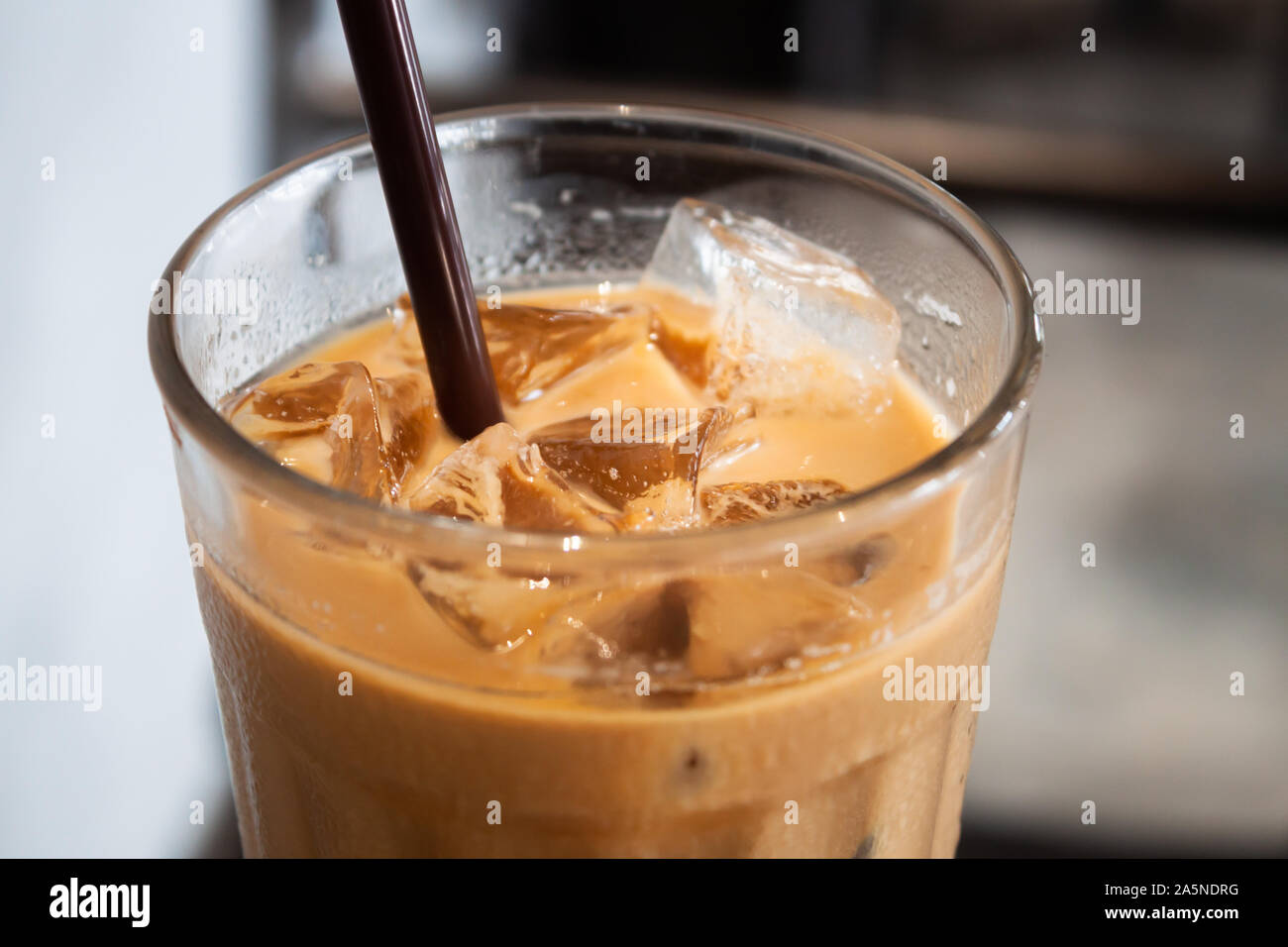 Iced coffee in coffee shop, stock photo Stock Photo - Alamy
