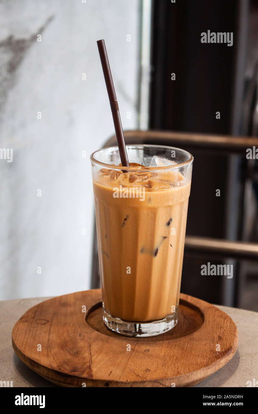Iced coffee in coffee shop, stock photo Stock Photo - Alamy