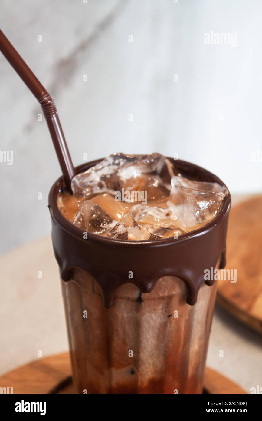 Iced coffee in coffee shop, stock photo Stock Photo - Alamy