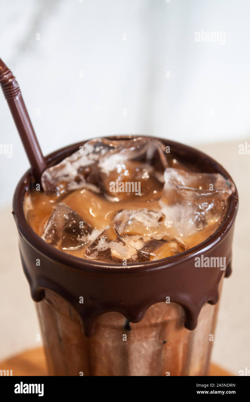 Iced coffee in coffee shop, stock photo Stock Photo - Alamy