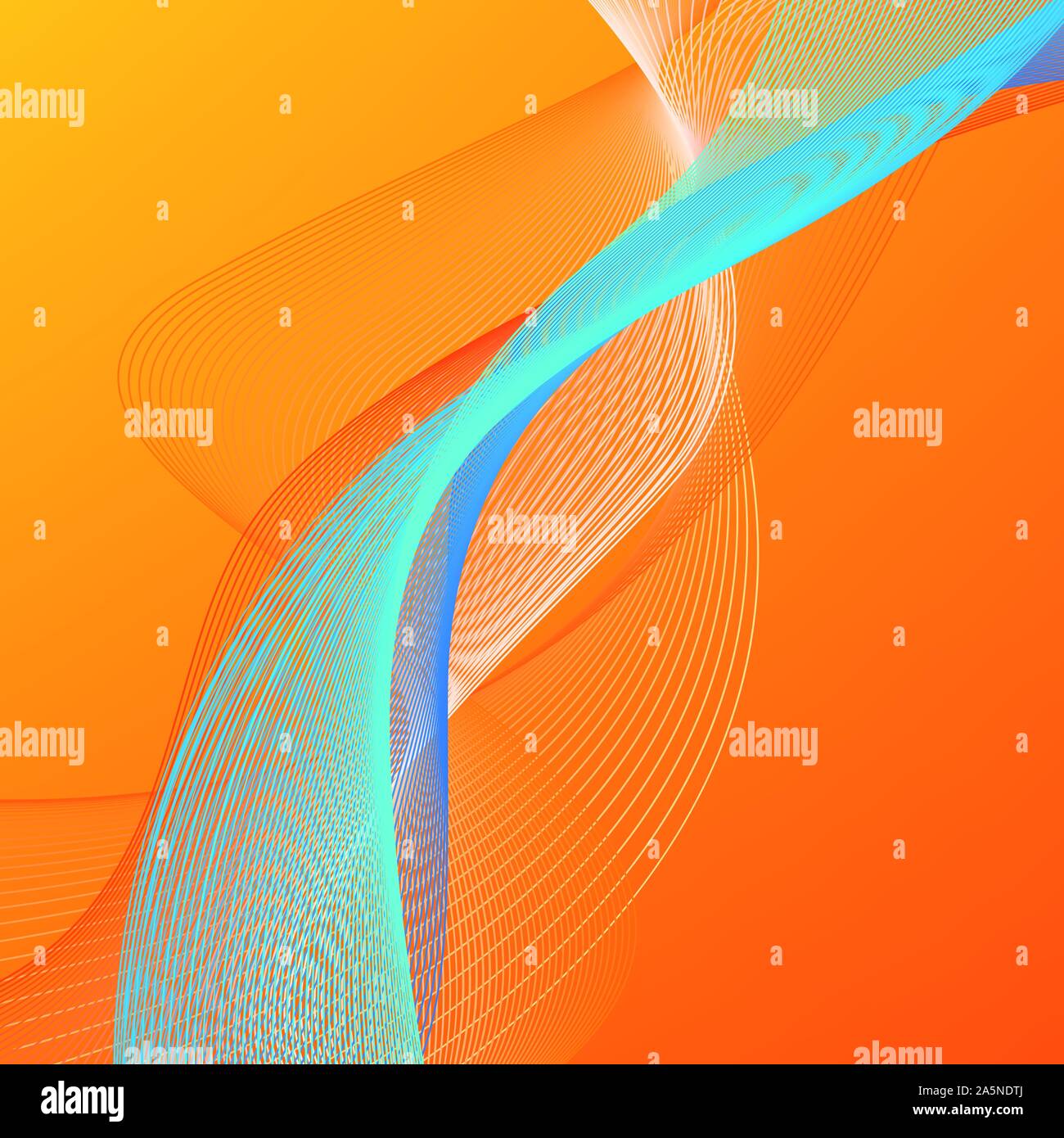 Abstract background with orange and blue lines Stock Vector Image & Art ...