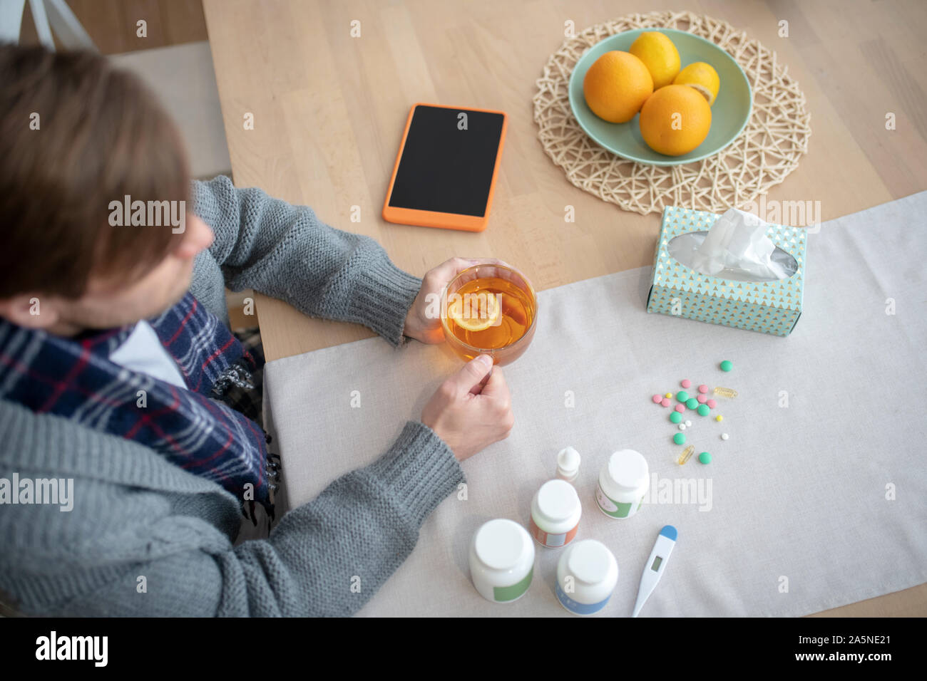 Sick man eating hi-res stock photography and images - Alamy