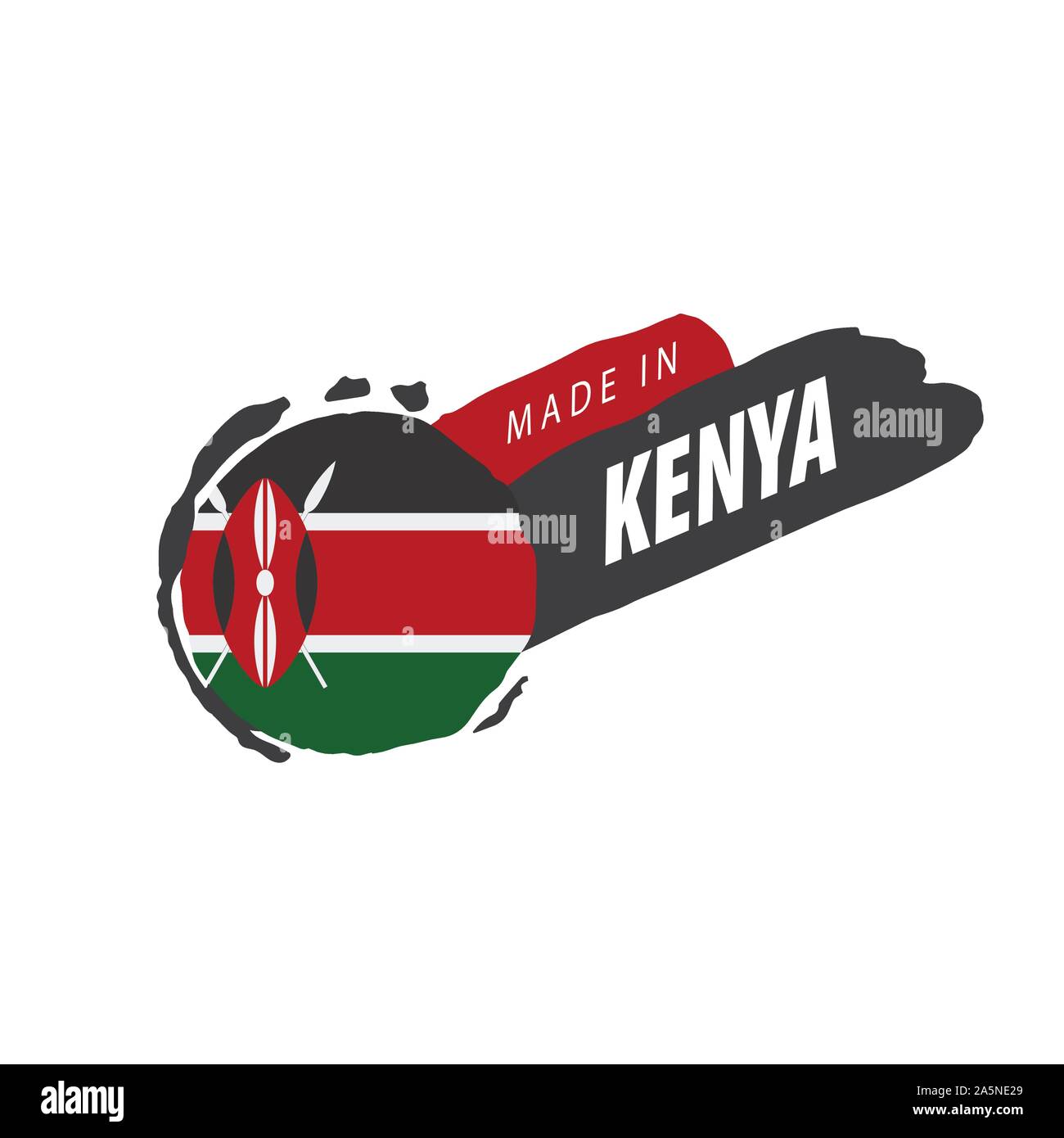 Kenya flag, vector illustration on a white background Stock Vector ...