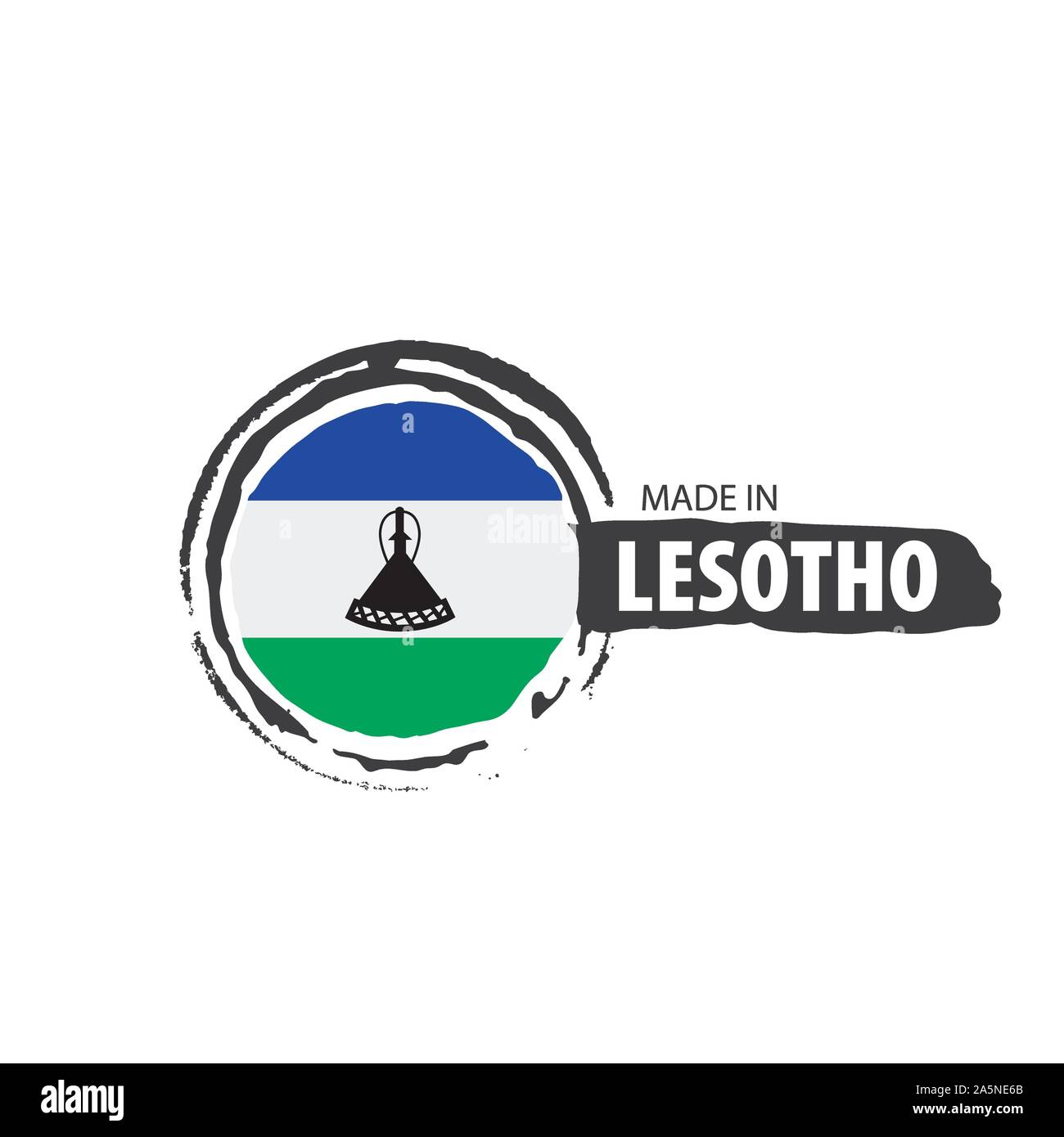 Lesotho flag, vector illustration on a white background Stock Vector ...