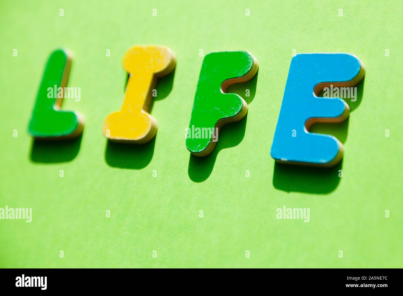 Life in block letters hi-res stock photography and images - Alamy