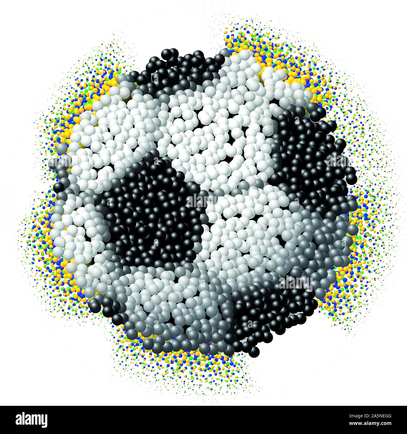 Soccer ball made of scattered 3D particles Stock Vector Image & Art - Alamy