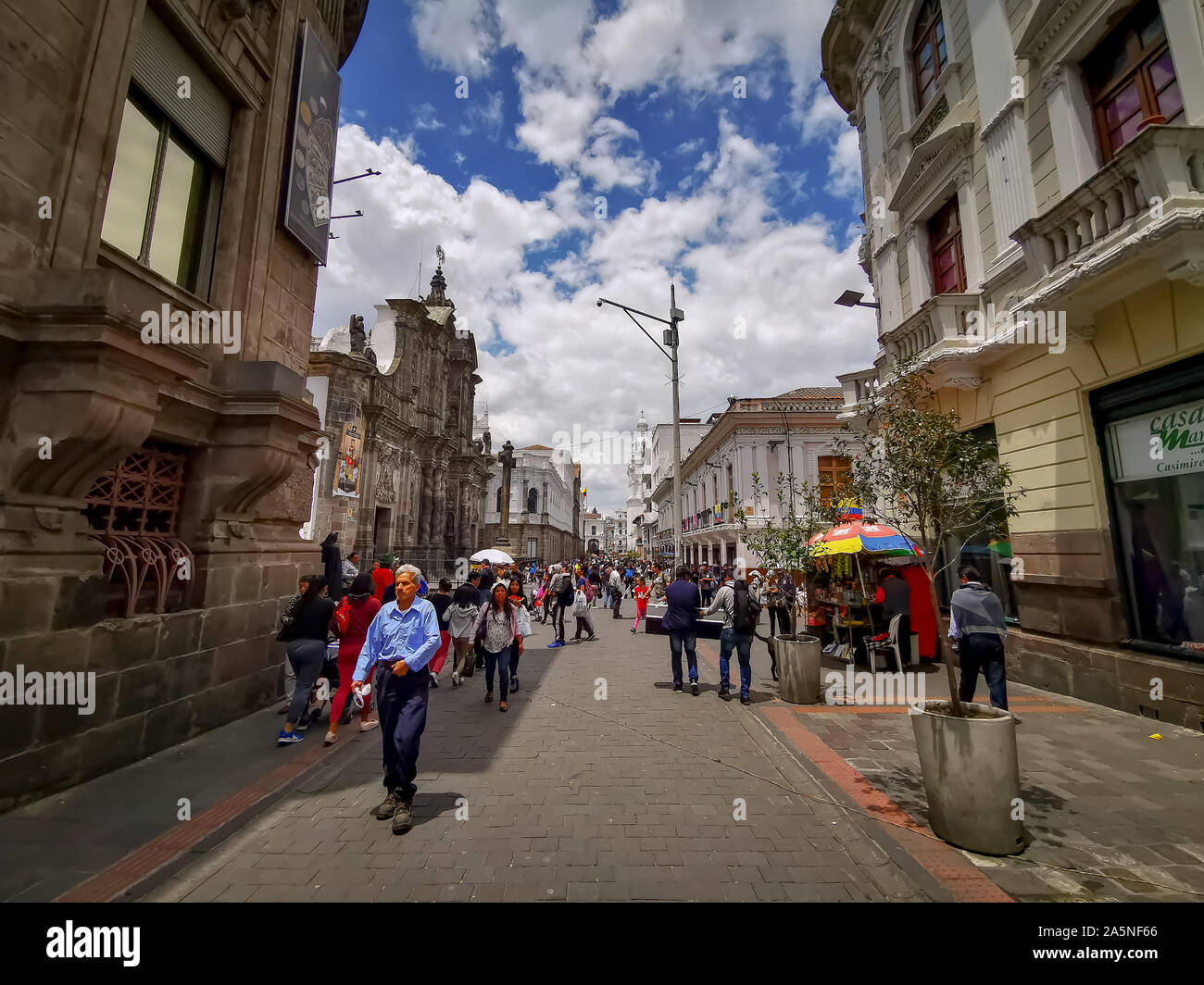 Quito, Ecuador, September 29, 2019: Historic centre of Quito, Ecuador ...
