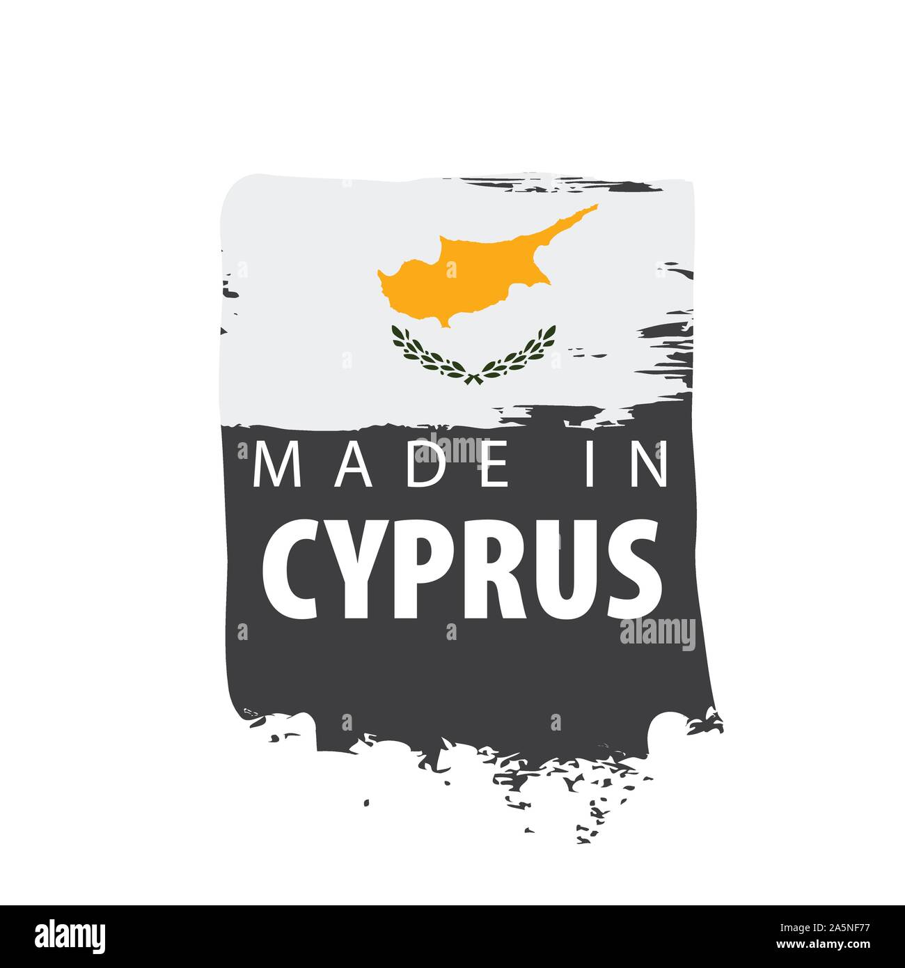 Cyprus flag, vector illustration on a white background Stock Vector ...