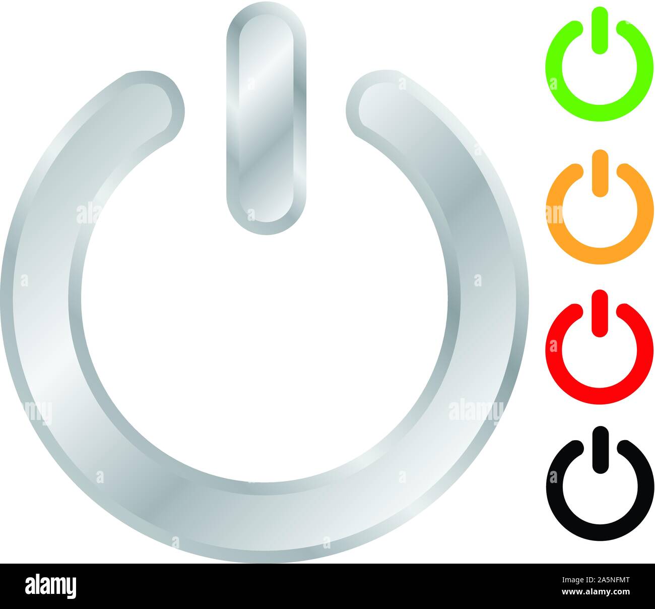 power switch sign icon set Stock Vector Image & Art - Alamy