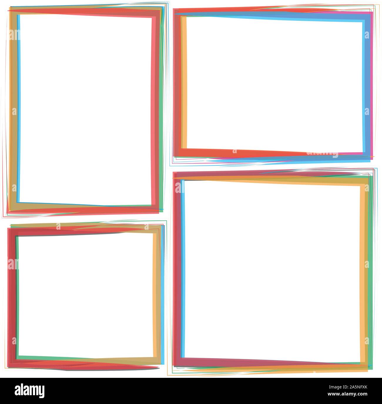 art brush vector frame, colorful ink Stock Vector Image & Art - Alamy