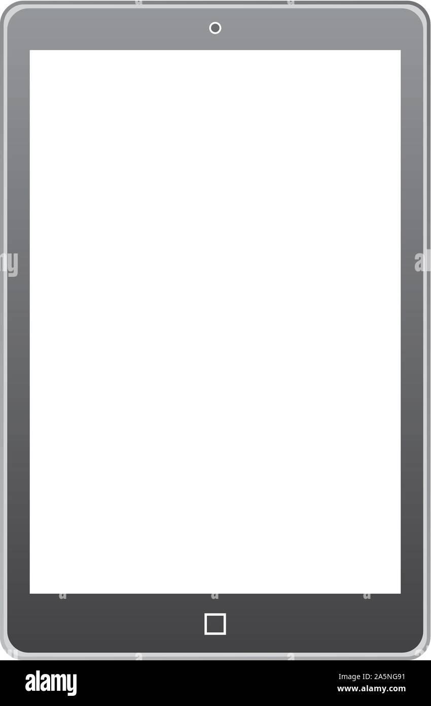 blank tablet on white background Stock Vector Image & Art - Alamy