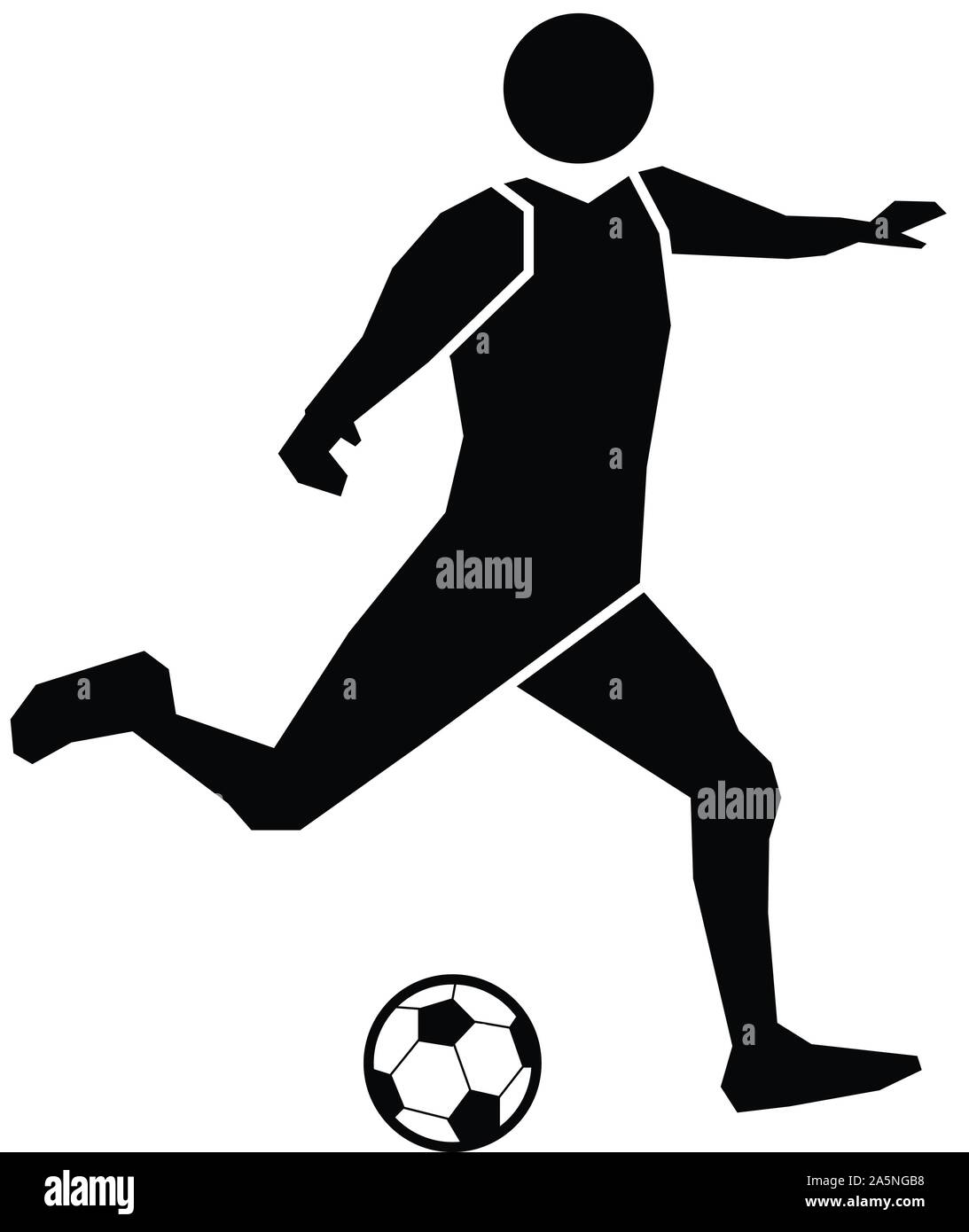 soccer ball and men sport icon, logo illustration vector Stock Vector ...
