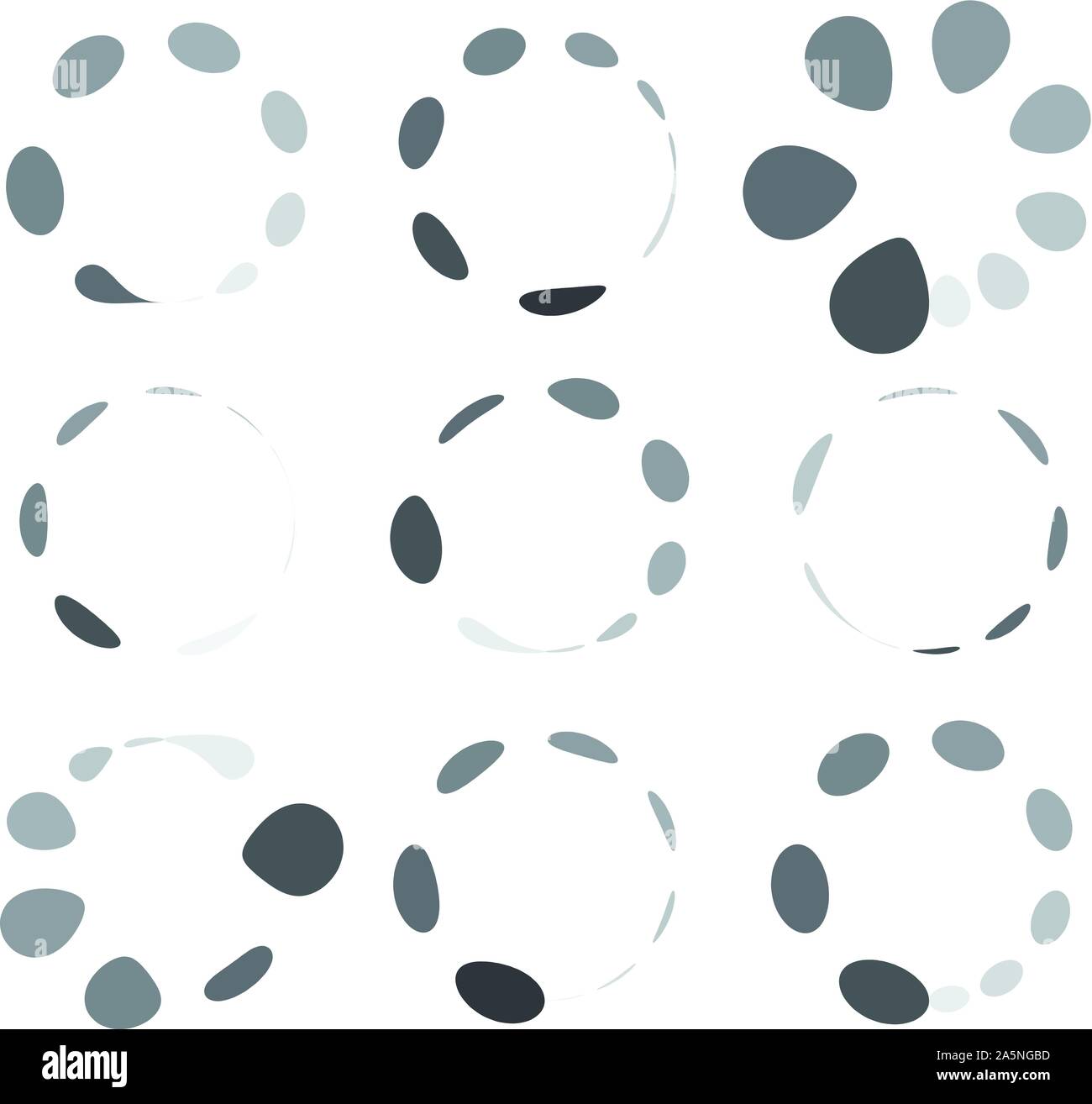 water drop loading sign icon set, gray vector Stock Vector Image & Art ...