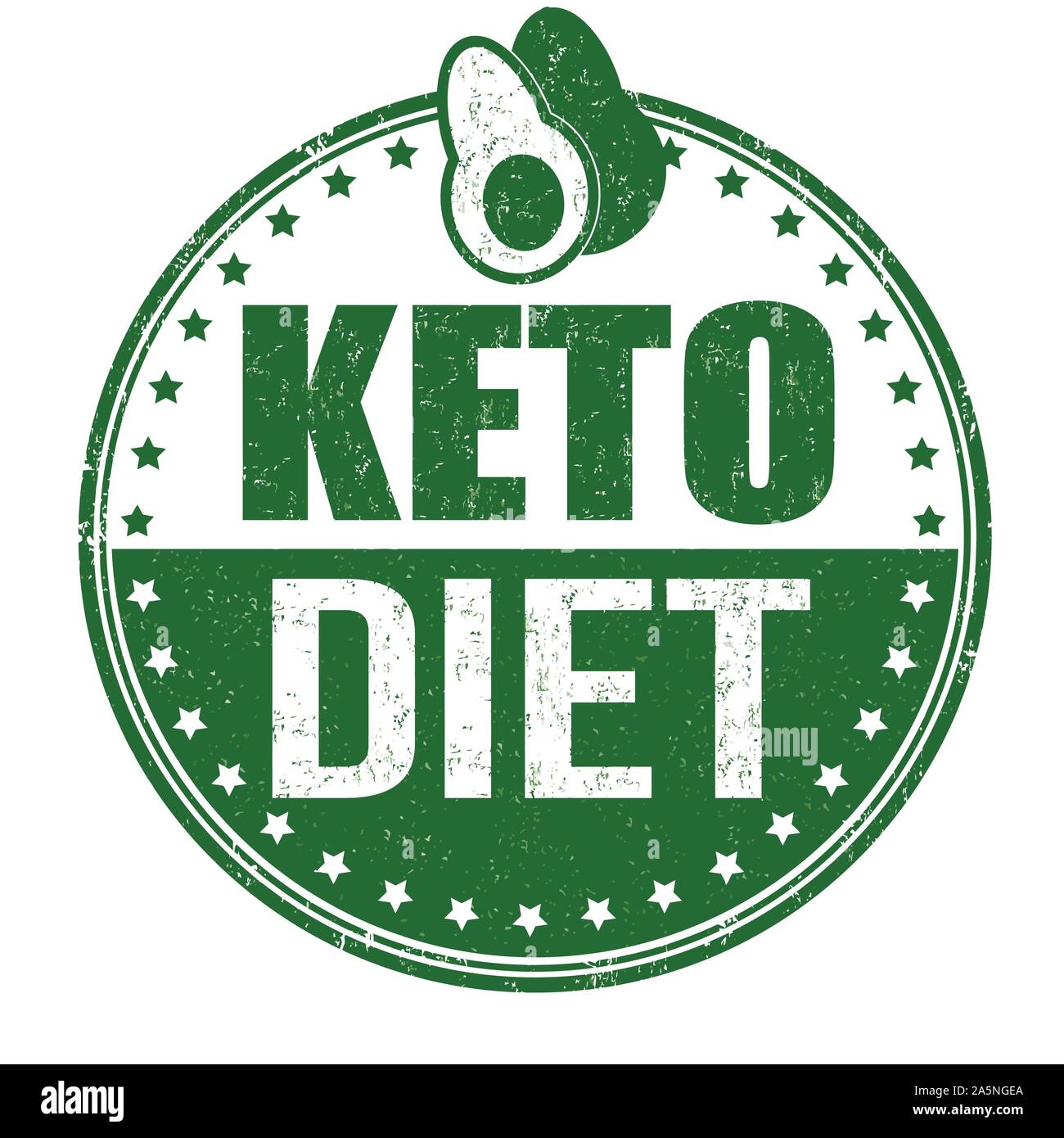 Keto diet sign or stamp on white background, vector illustration Stock ...