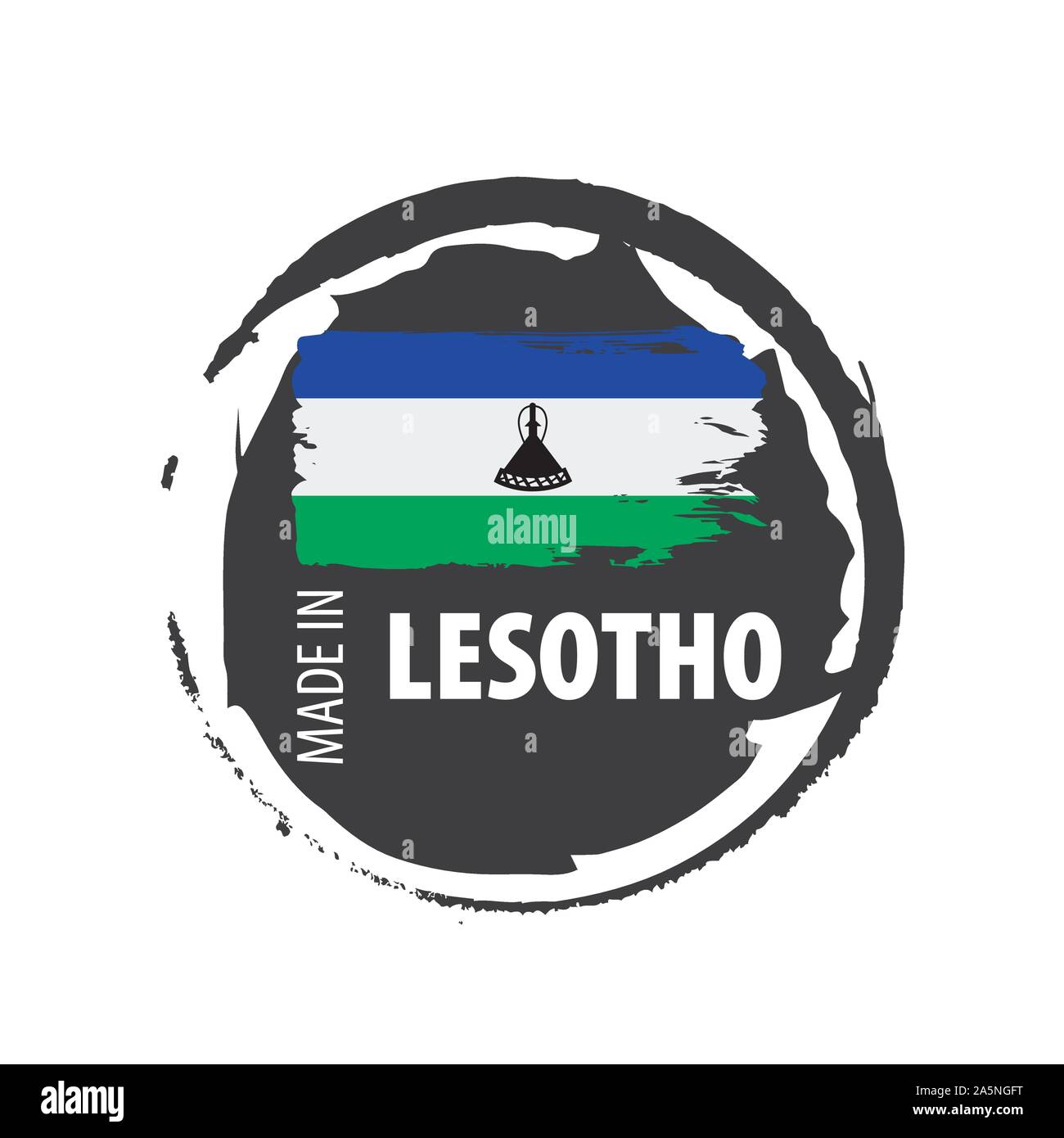 Lesotho flag, vector illustration on a white background Stock Vector ...