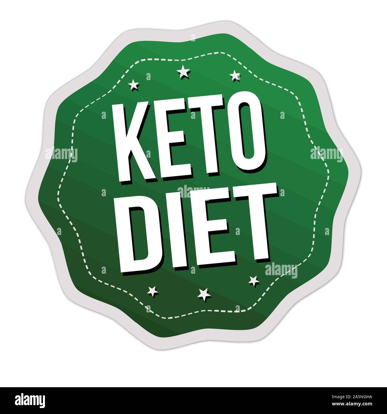 Keto diet label or sticker on white background, vector illustration ...