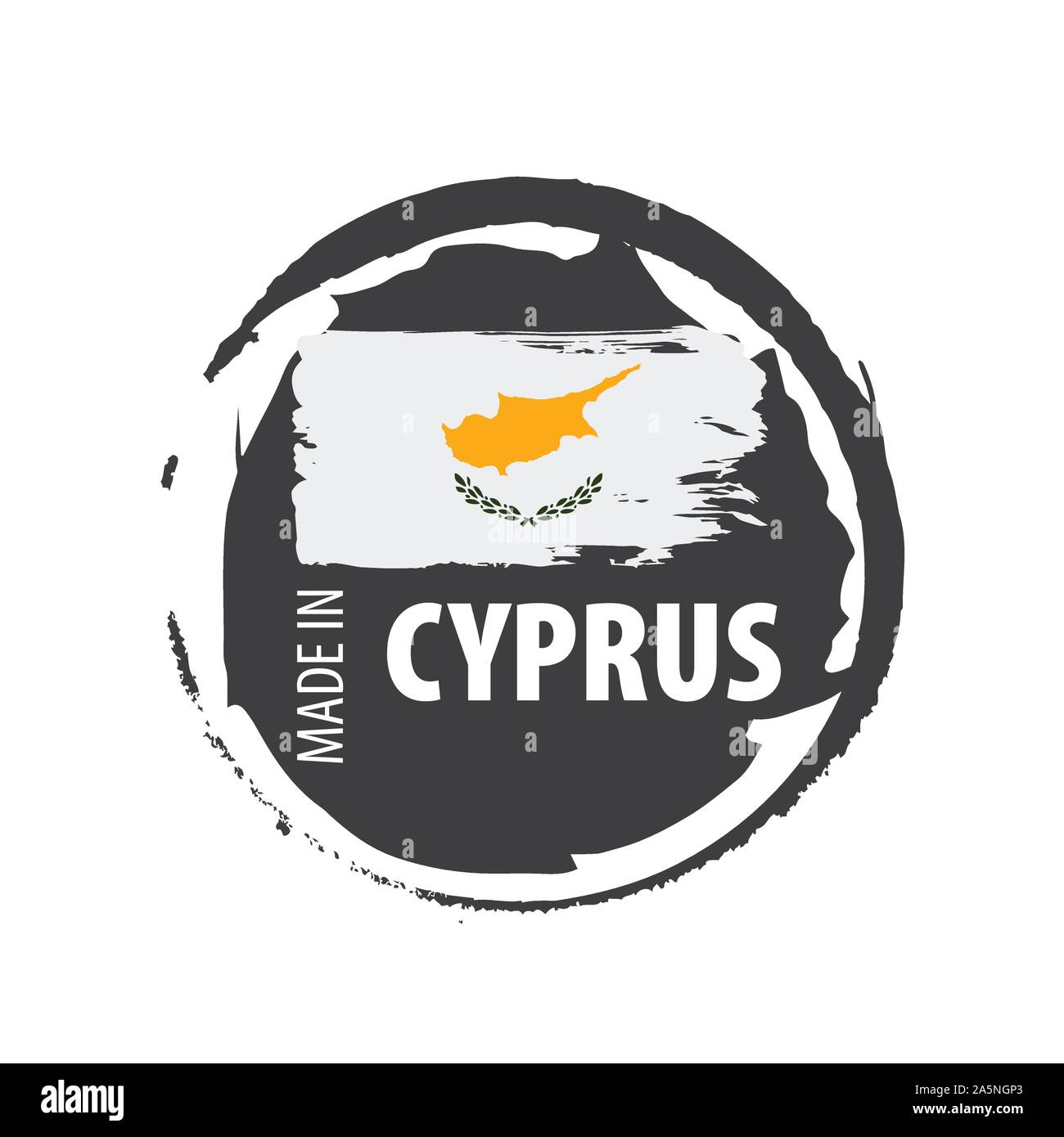 Cyprus flag, vector illustration on a white background Stock Vector ...
