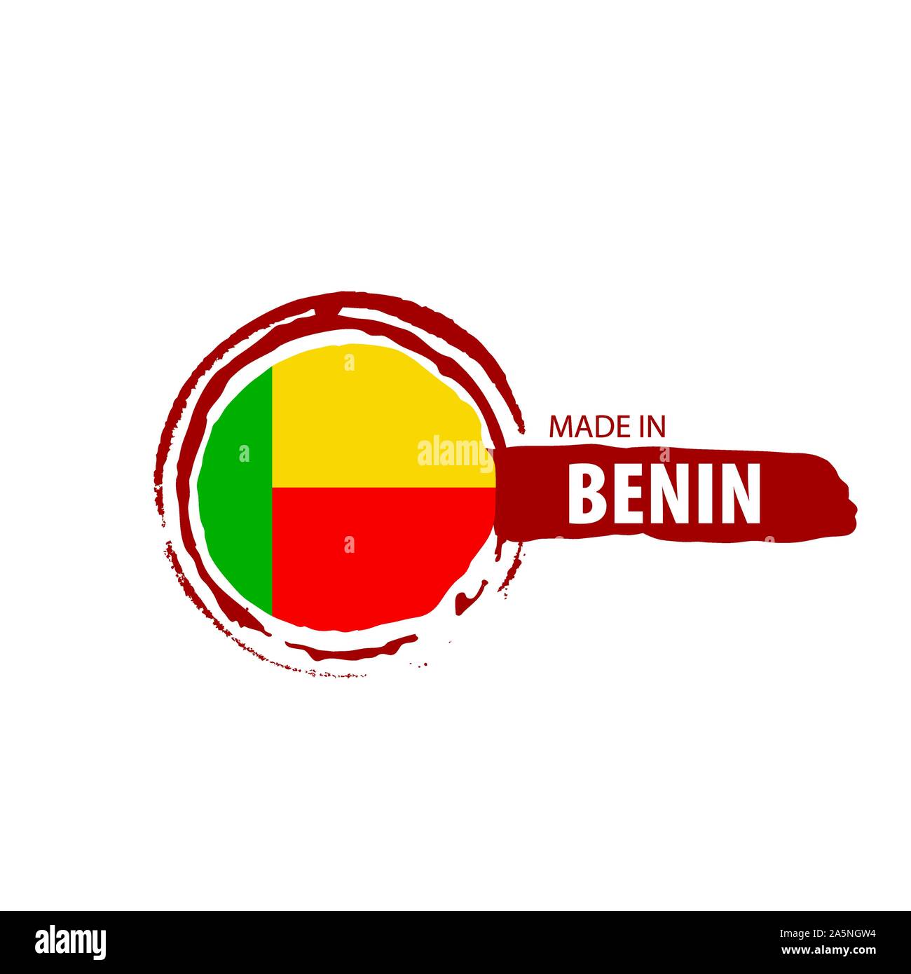 Benin flag, vector illustration on a white background Stock Vector ...