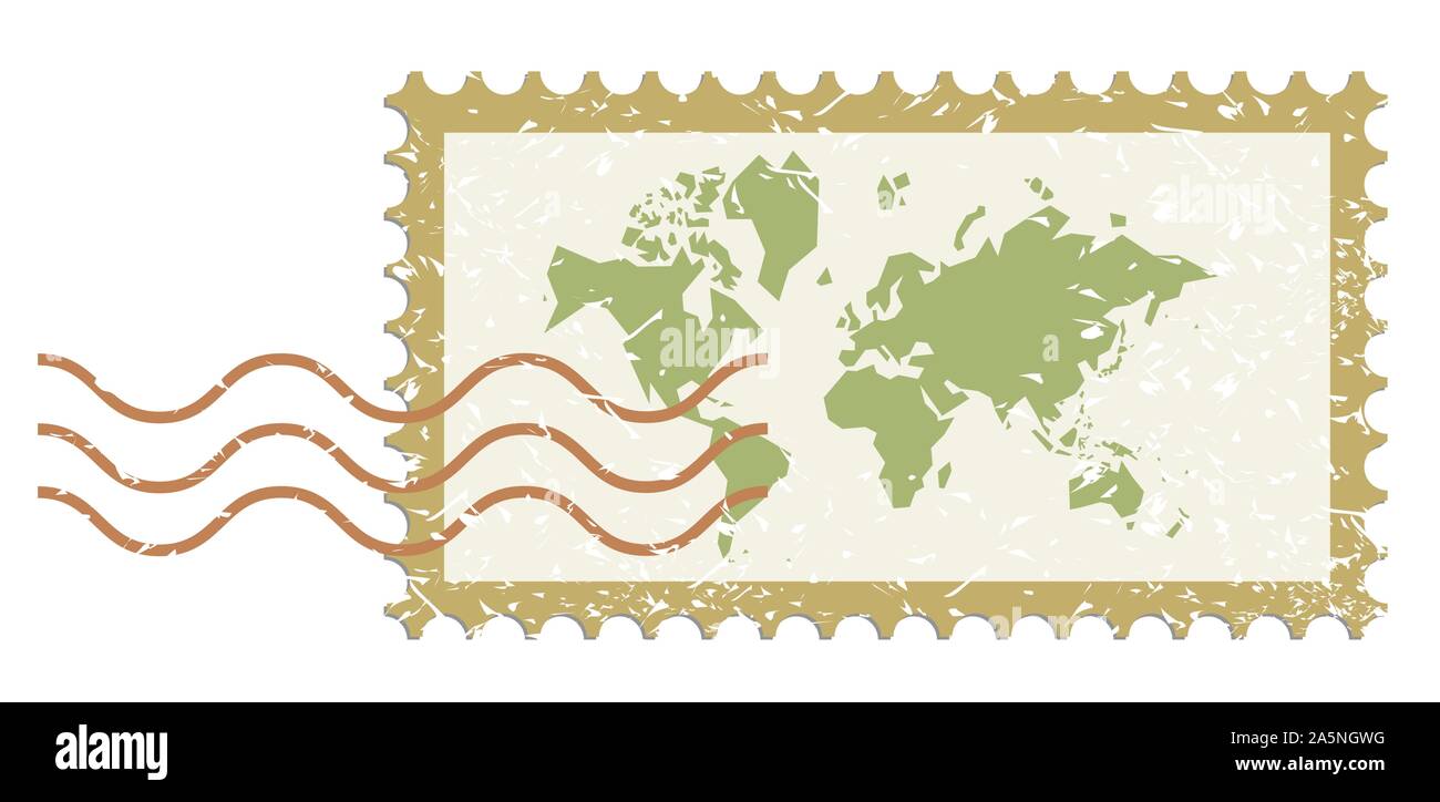 world stamp post, vintage style Stock Vector Image & Art - Alamy