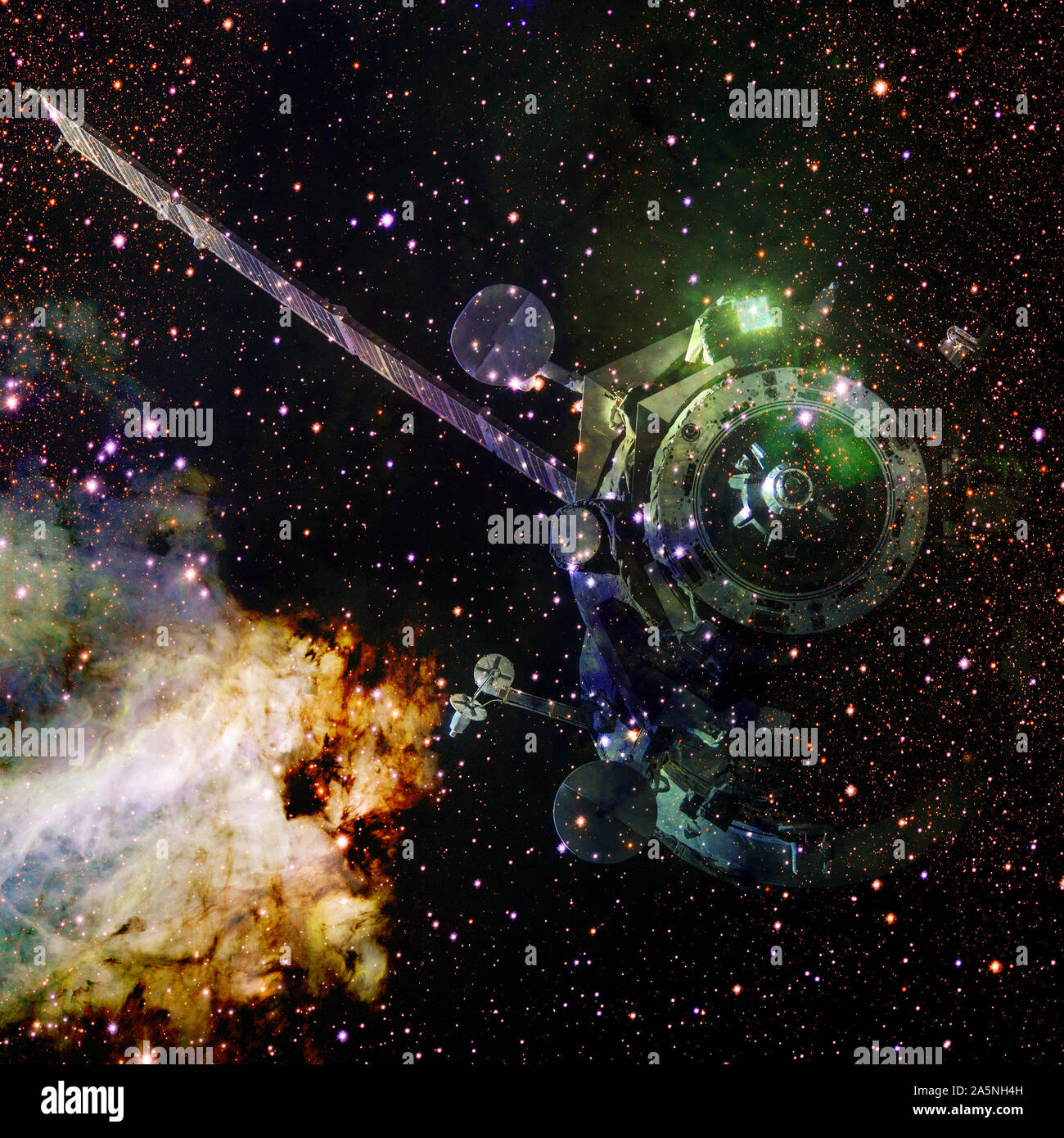 Spacecraft. Cosmic art, science fiction wallpaper. Elements of this ...