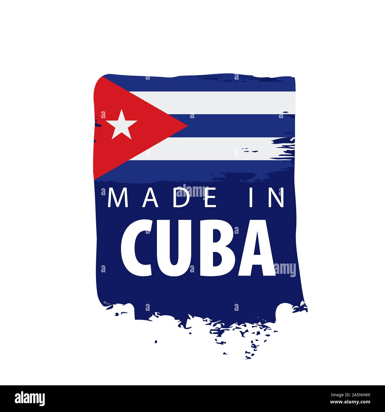 Cuba flag, vector illustration on a white background Stock Vector Image ...