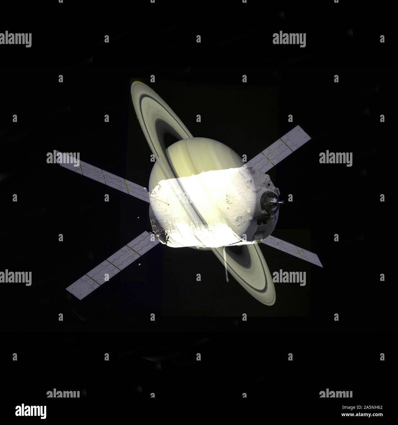 Saturn - planet of the Solar system. Science wallpaper. Elements of ...