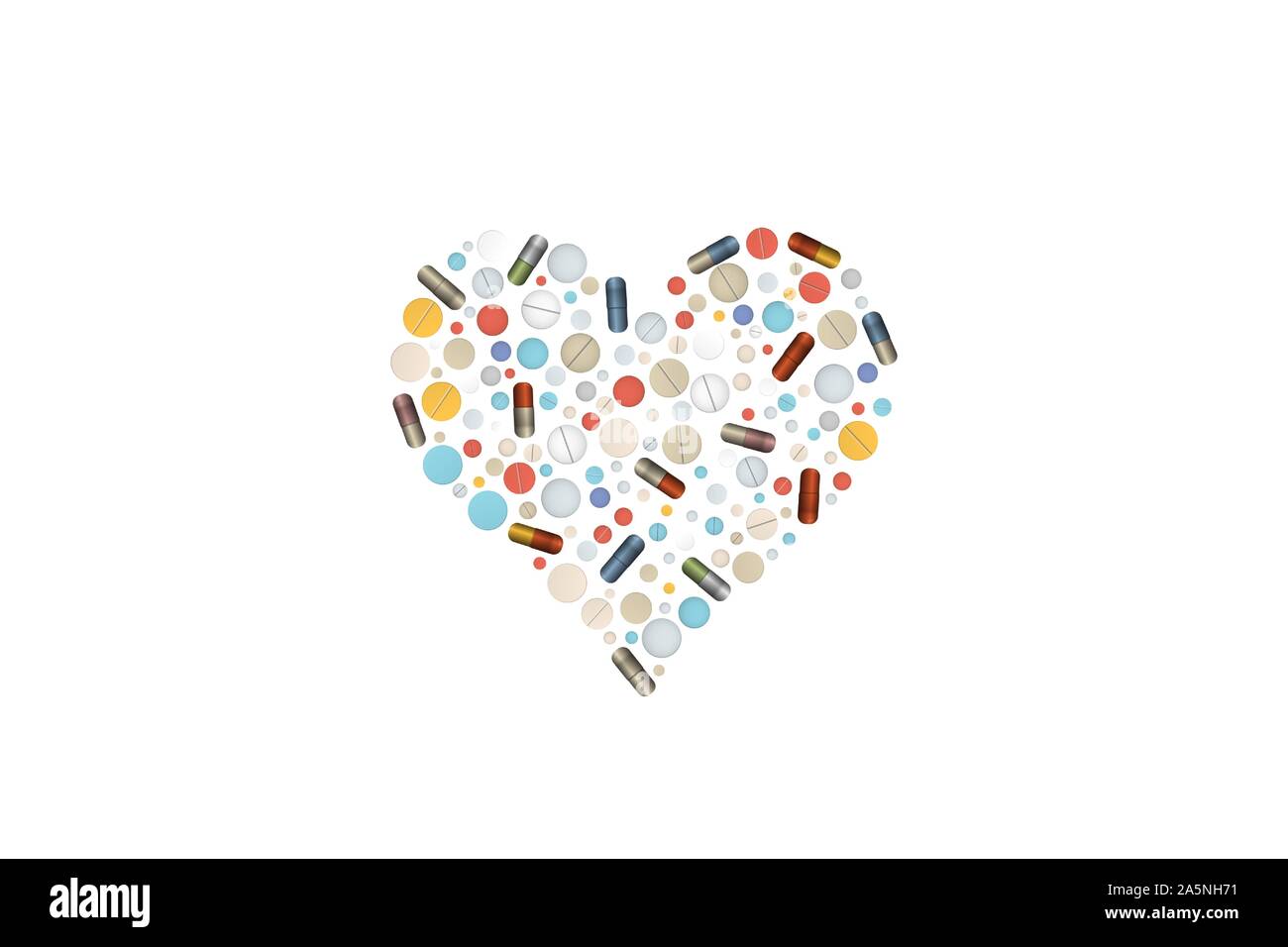 Heart shape pills. Vector illustration. Medical tablet Stock Vector ...