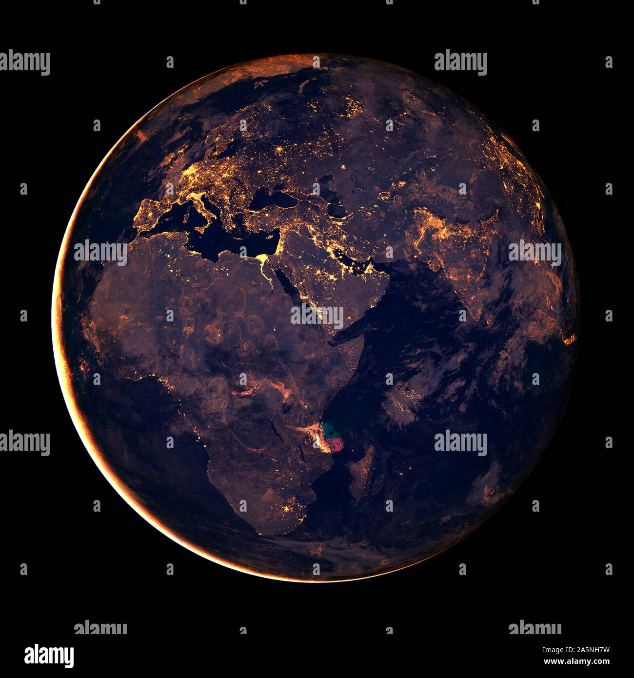 Beautiful view of earth from space. Elements of this image furnished by ...