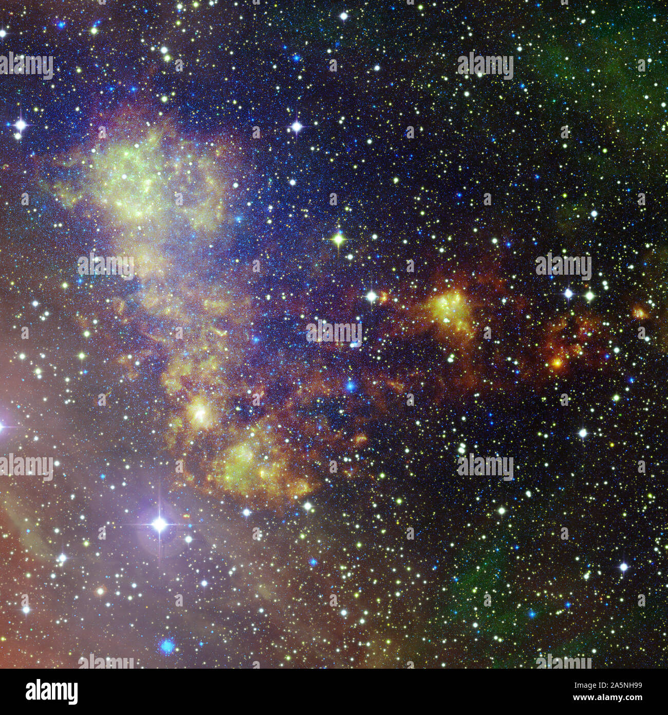 Nebula, starfield, cluster of stars in outer space. Beauty of endless ...