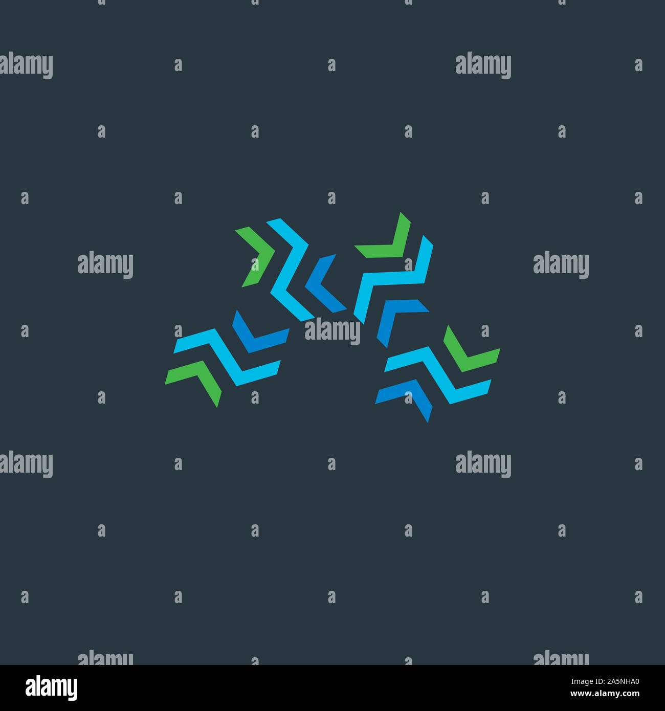 Abstract geometric vector logo. Business logo. Line art emblem Stock ...