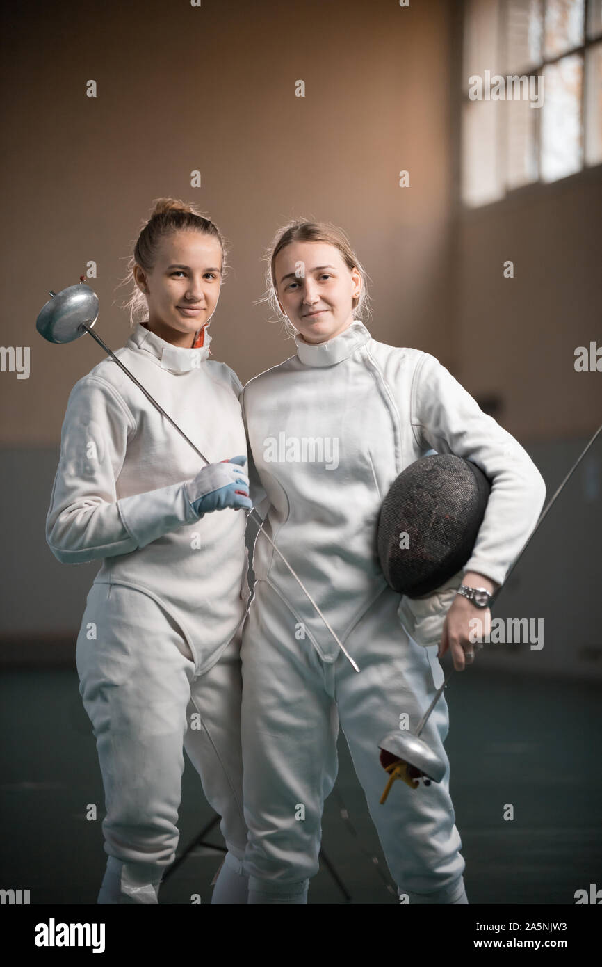 Duel women swords hi-res stock photography and images - Alamy