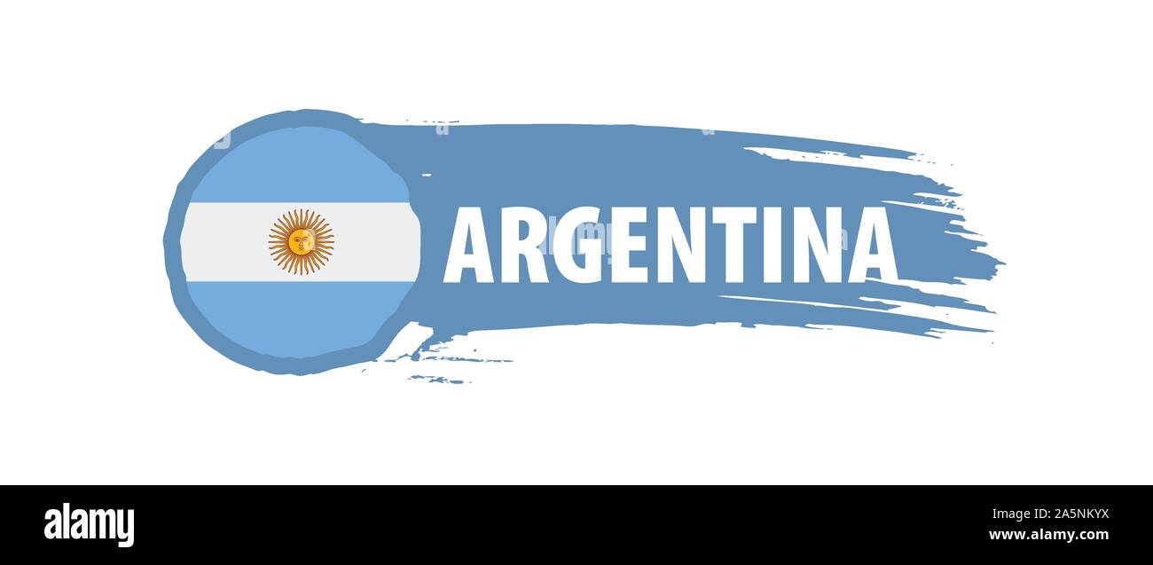 Argentina flag, vector illustration on a white background Stock Vector ...