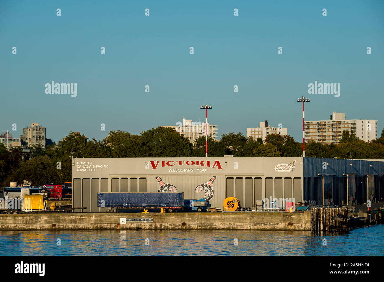 Victoria, British Columbia, Canada. Welcome sign for the people ...