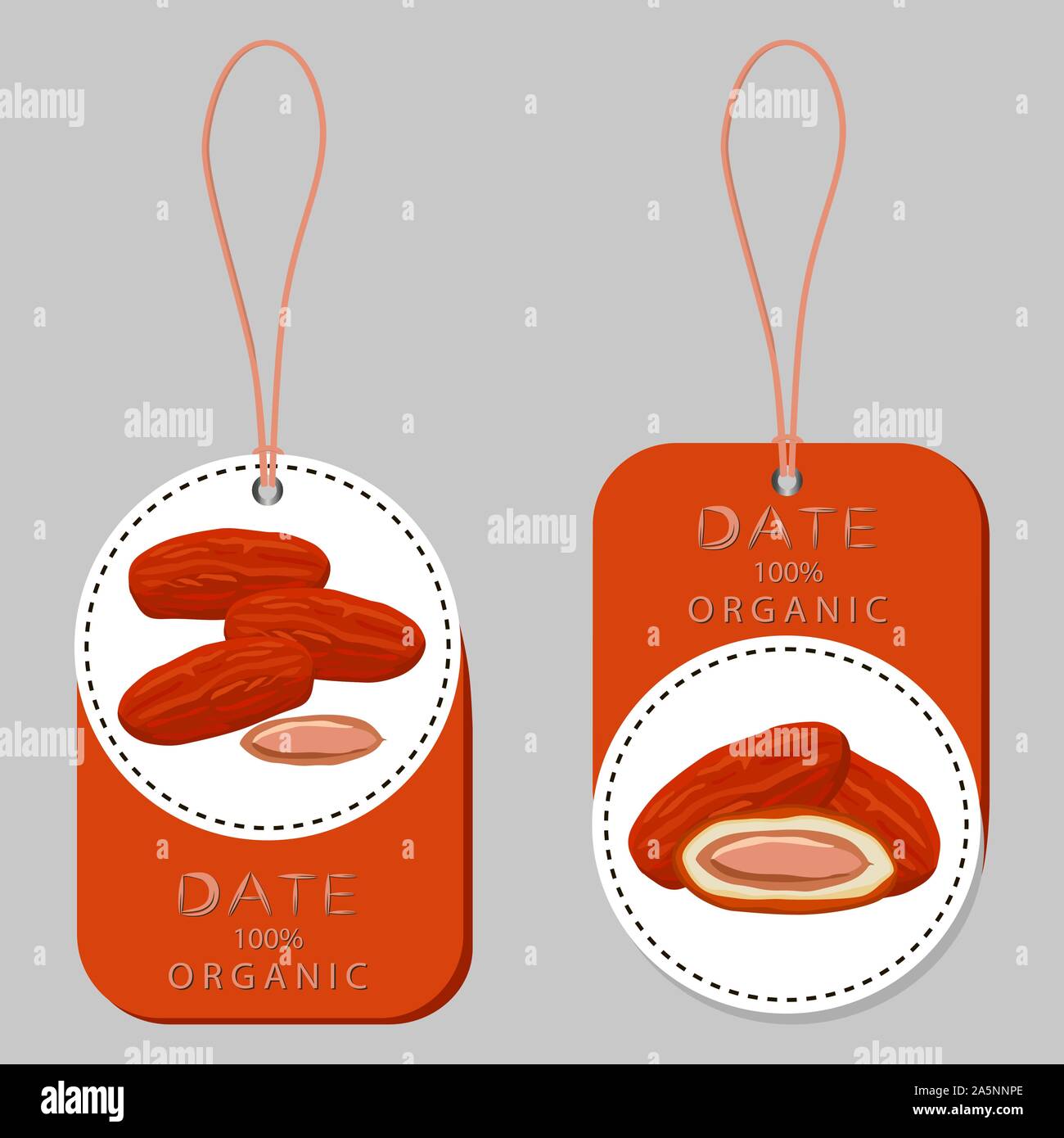 Illustration on theme big colored set different types of date fruit for ...