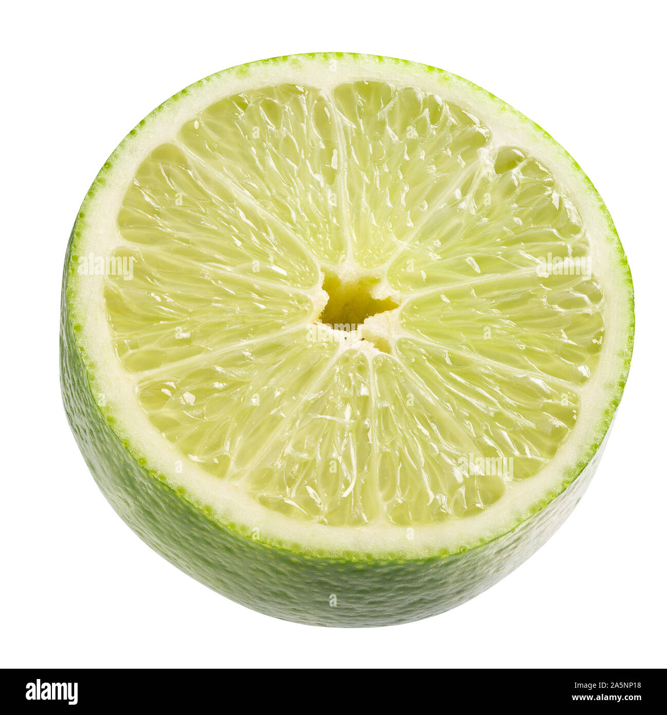 half of lime isolated on a white background Stock Photo - Alamy