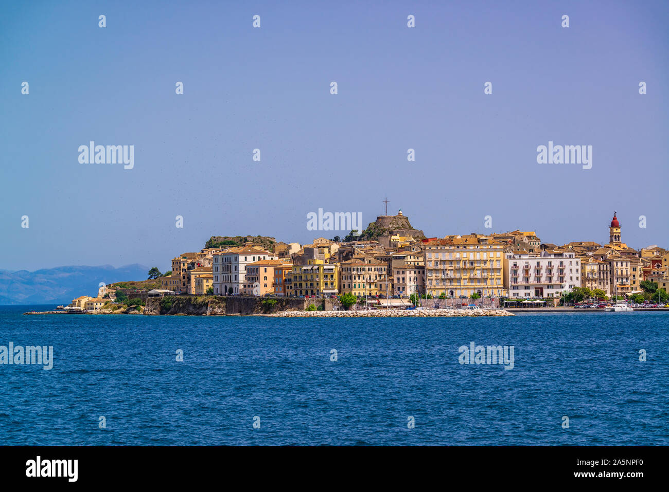 The old town of Corfu island Greece Stock Photo - Alamy