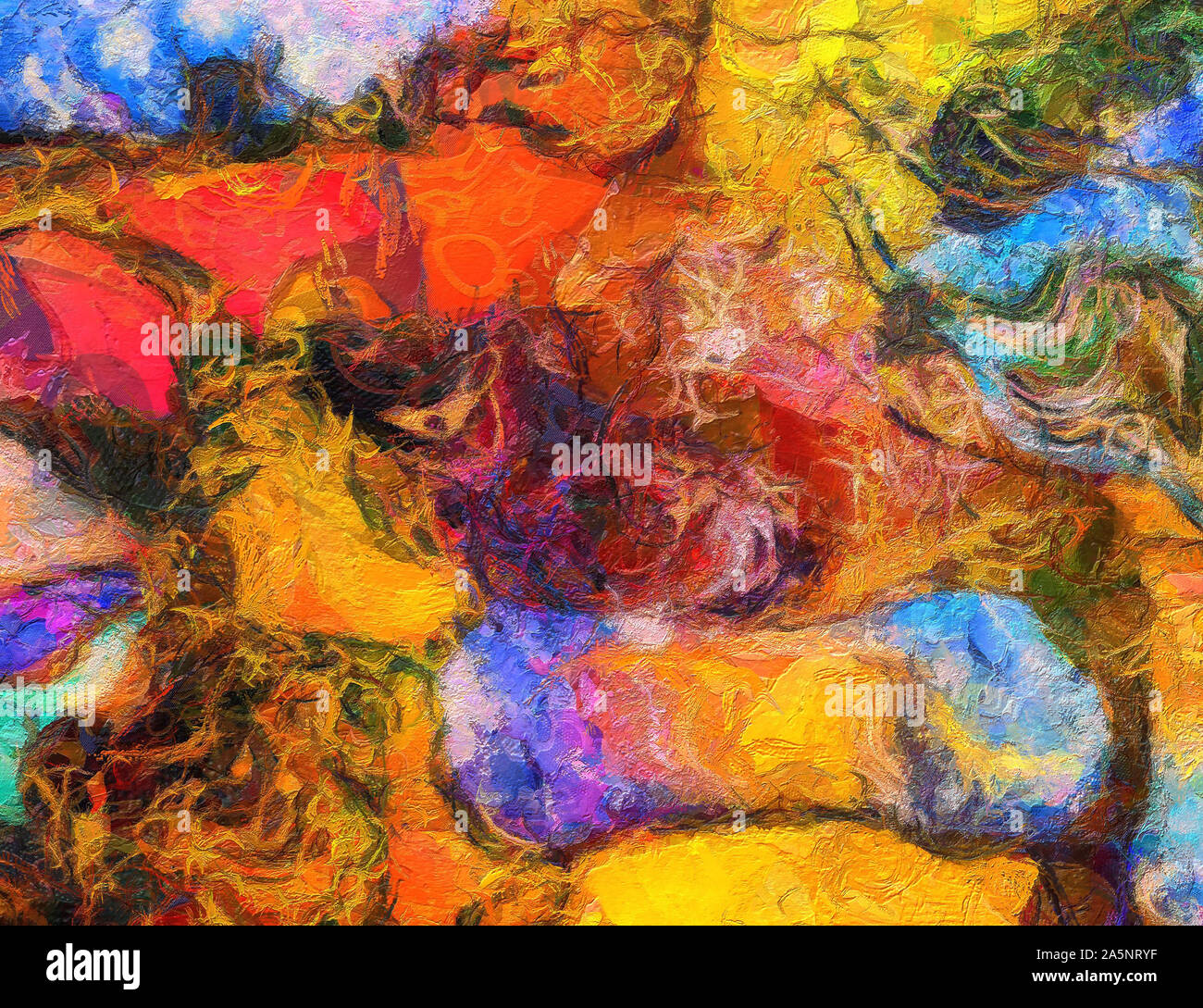 Colorful Abstract Painting Stock Photo - Alamy