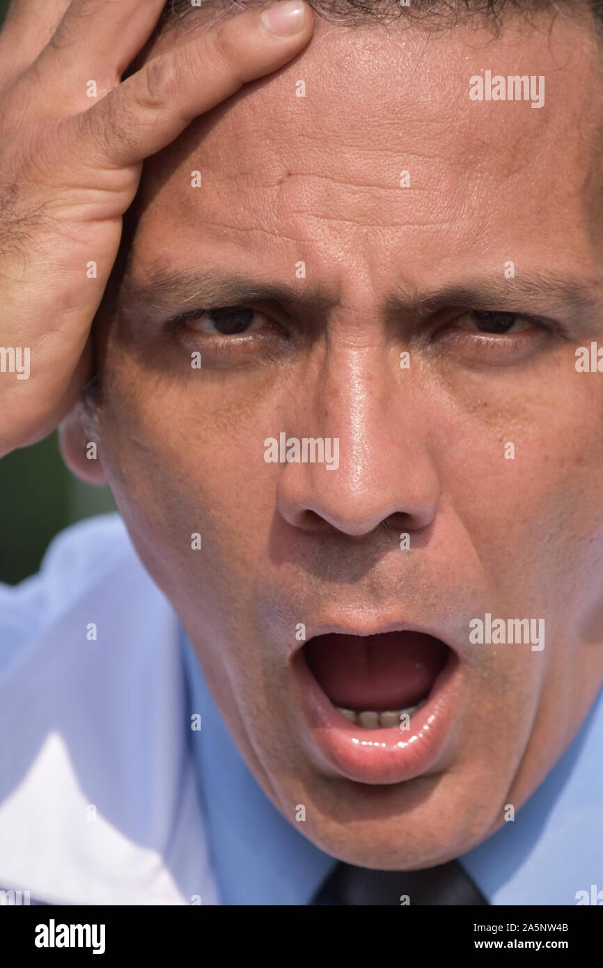 An Anxious Male Surgeon Stock Photo - Alamy