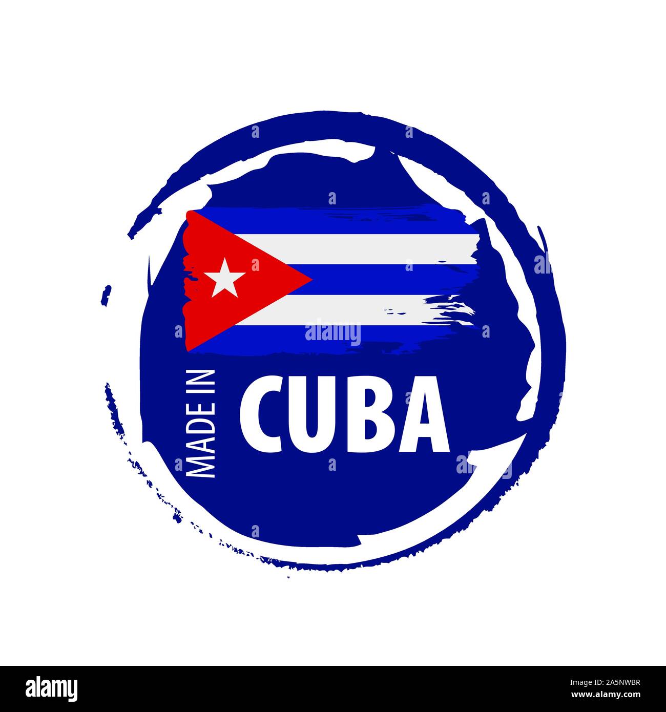 Cuba flag, vector illustration on a white background Stock Vector Image ...