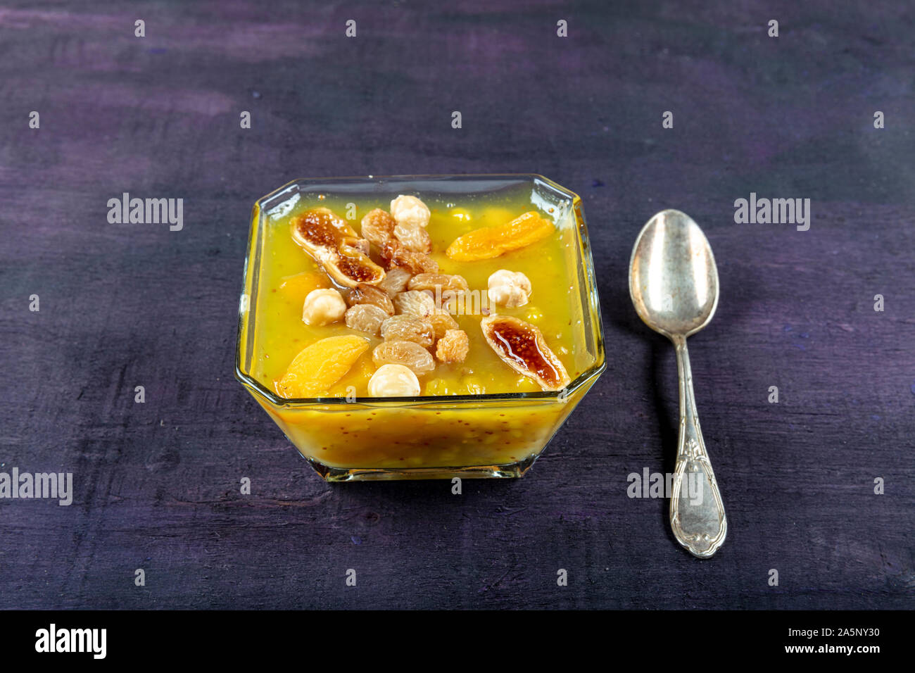 Traditional Turkish dessert ashure, close-up (Noah's Pudding Stock ...