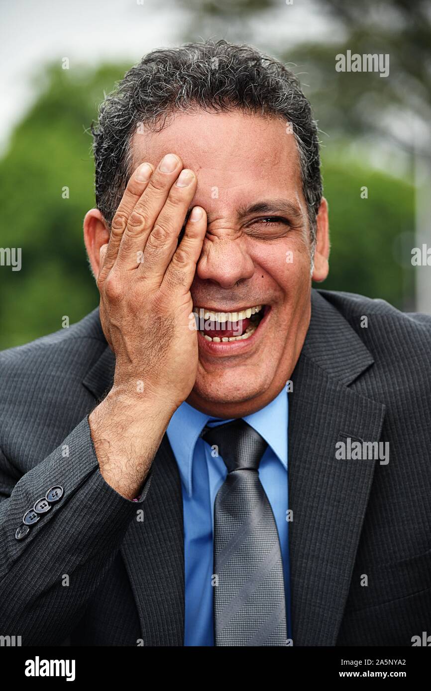 Business Man And Laughter Stock Photo - Alamy