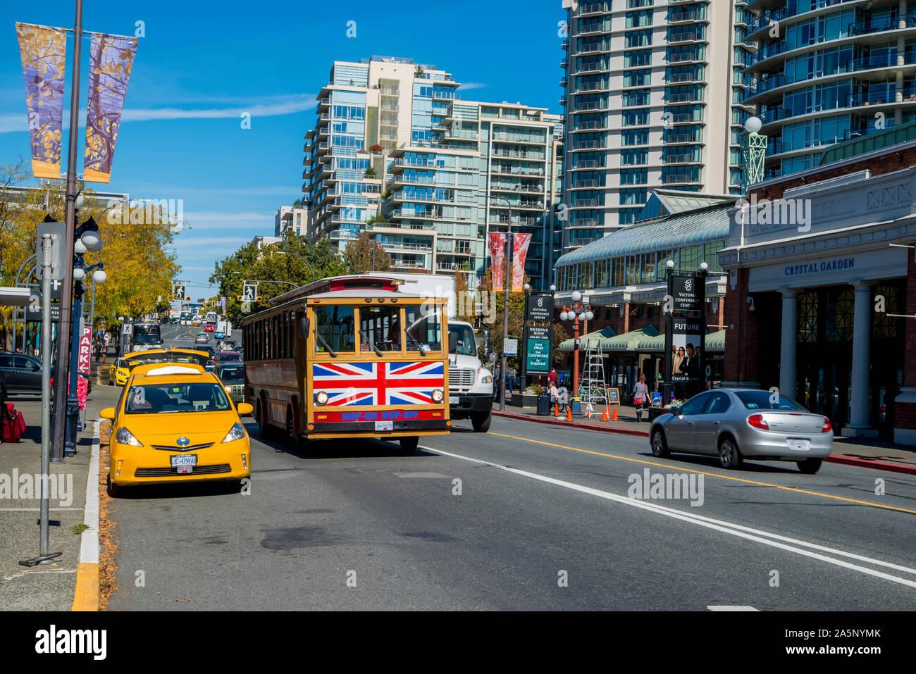 Victoria, British Columbia, Canada. City life and traffic in the ...