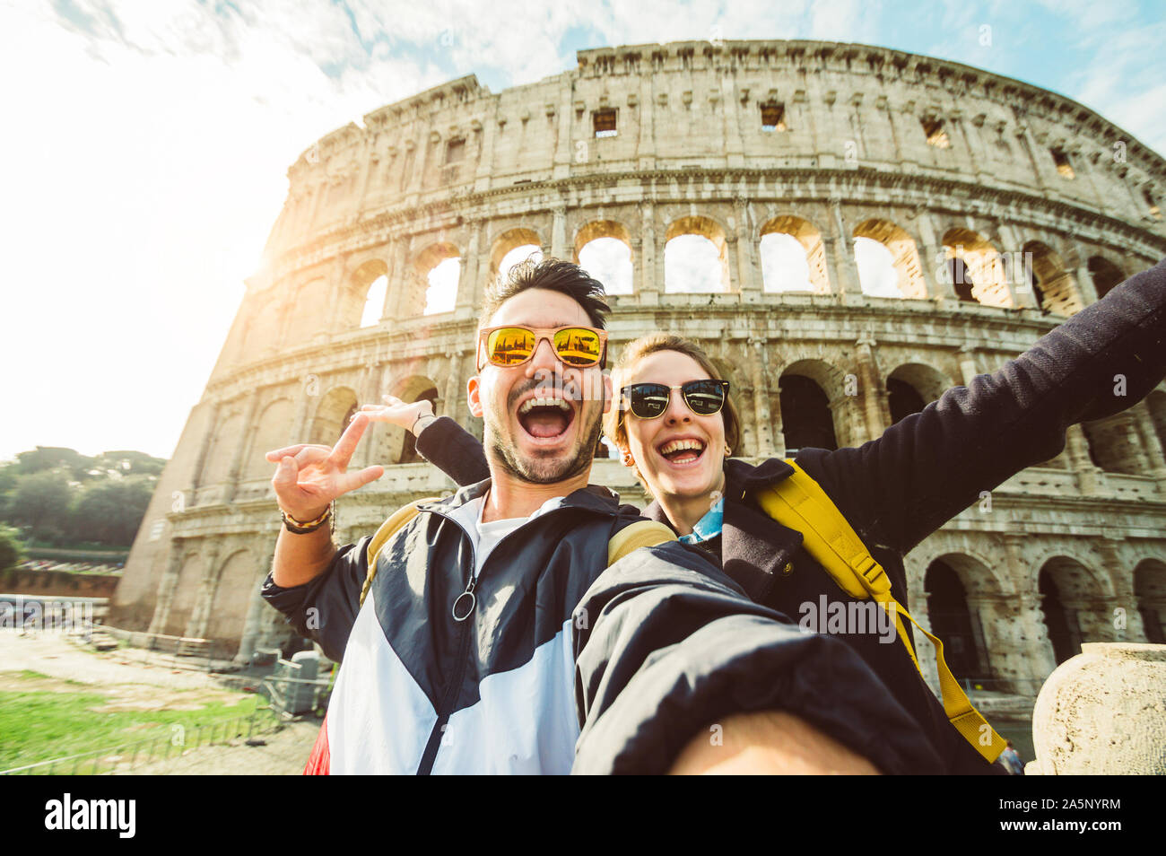 Young romantic couple in rome hi-res stock photography and images - Alamy